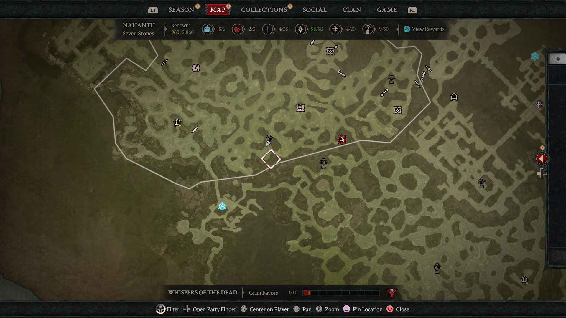 All Tenets of Akarat locations in Nahantu in Diablo 4