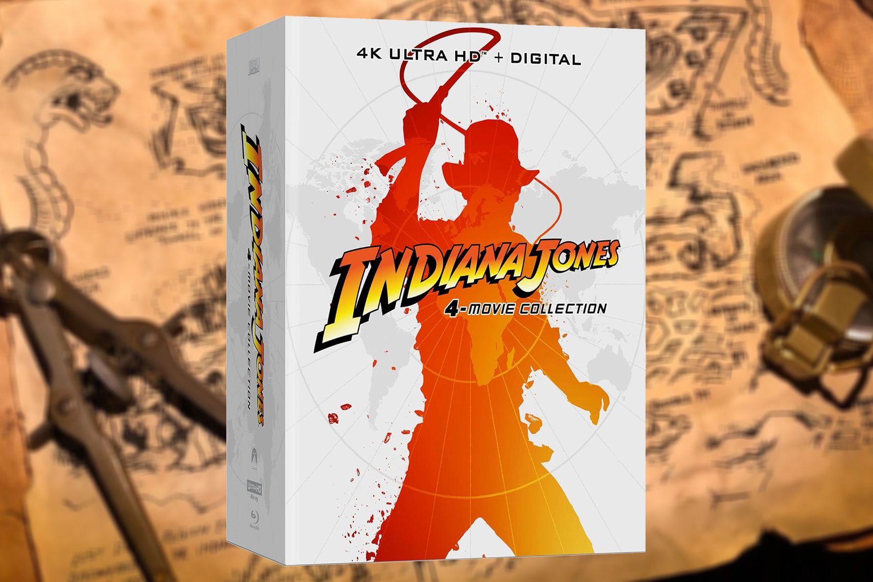 The Indiana Jones Steelbook 4K Blu-ray four-film set is 43% off