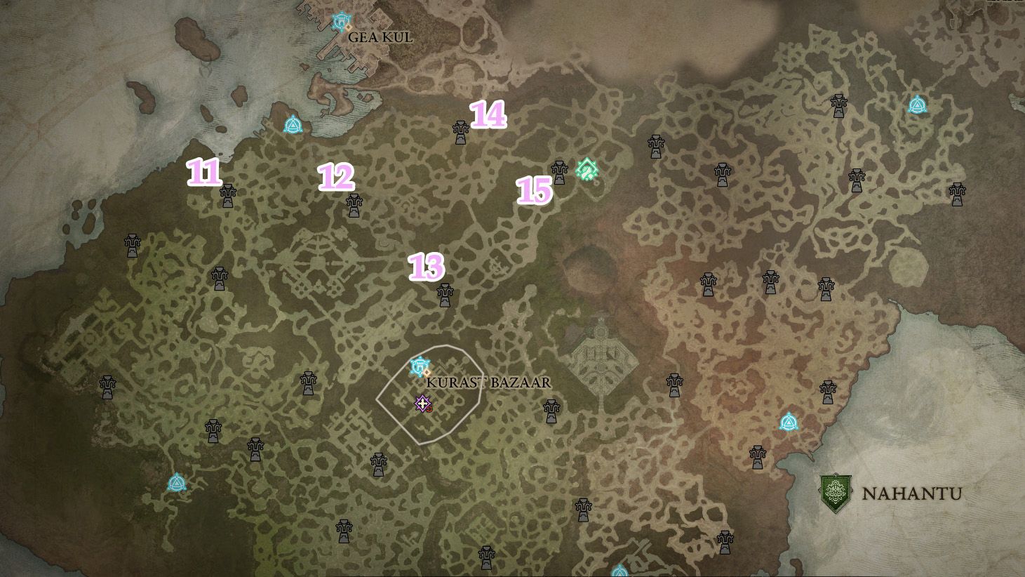 All Tenets of Akarat locations in Nahantu in Diablo 4