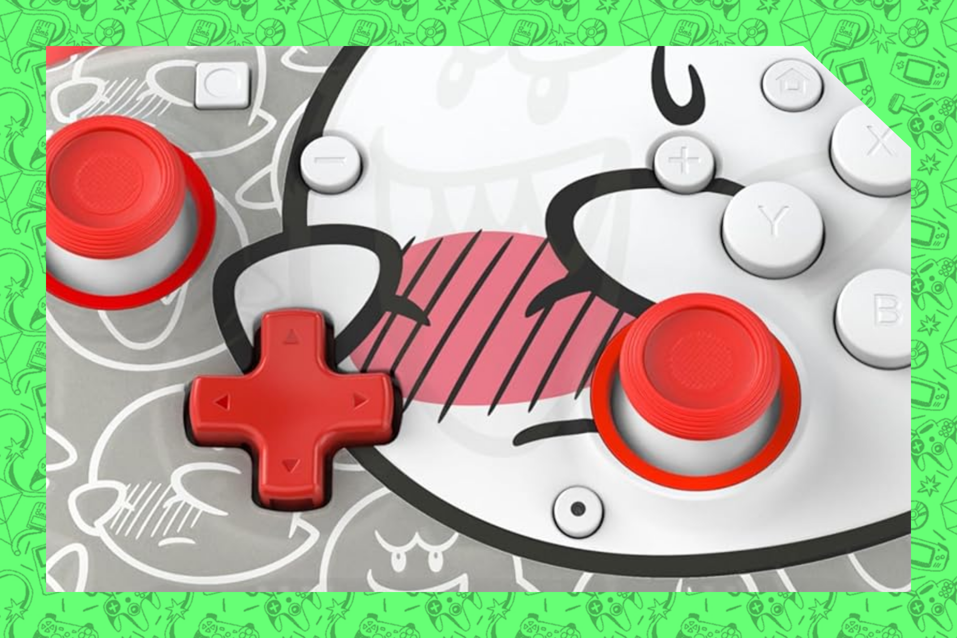 Boo looks incredible on this glow in the dark Switch controller