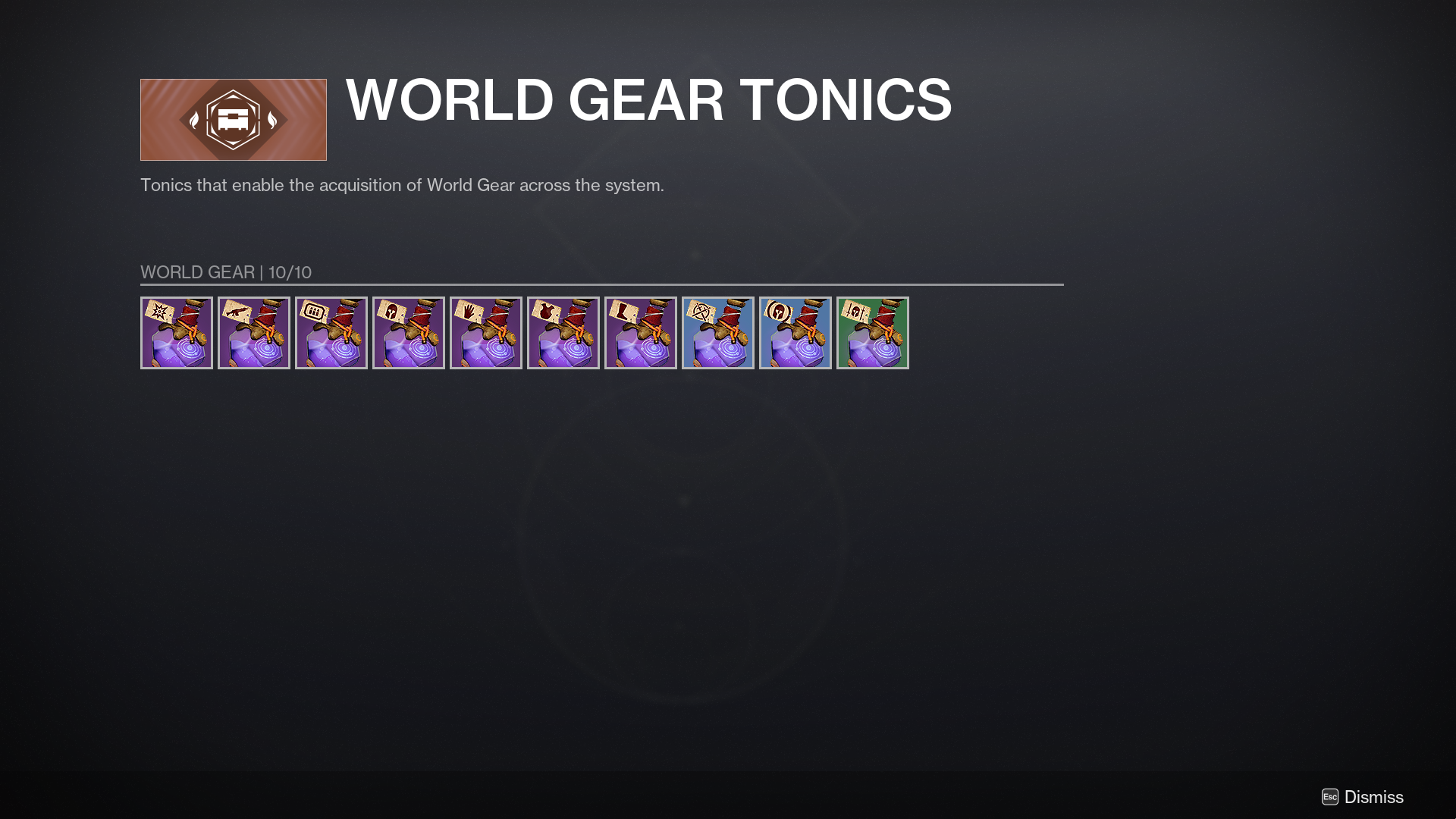 How to unlock all Tonics in Destiny 2