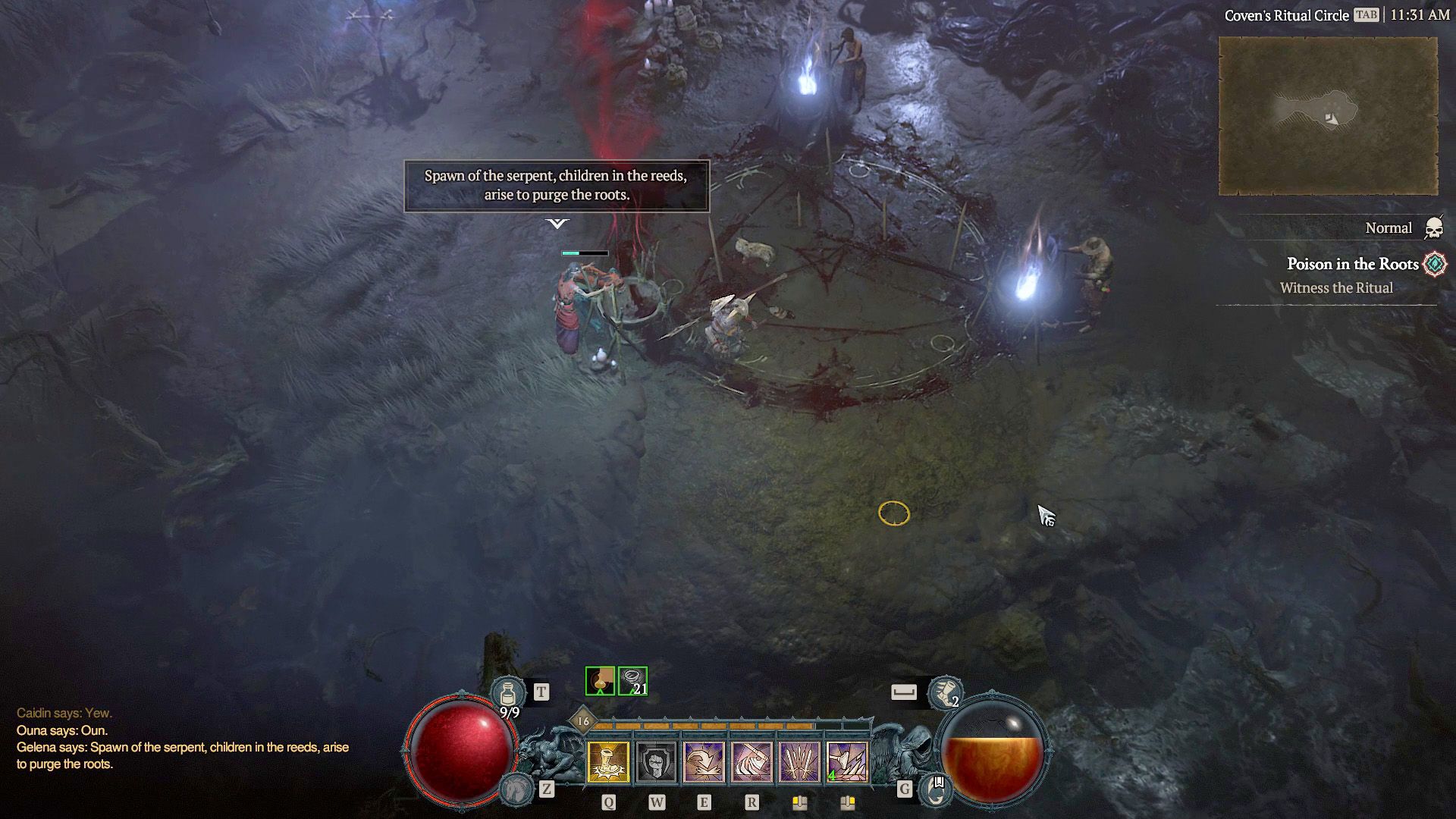 ‘Poison in the Roots’ walkthrough, ritual puzzle solution in Diablo 4