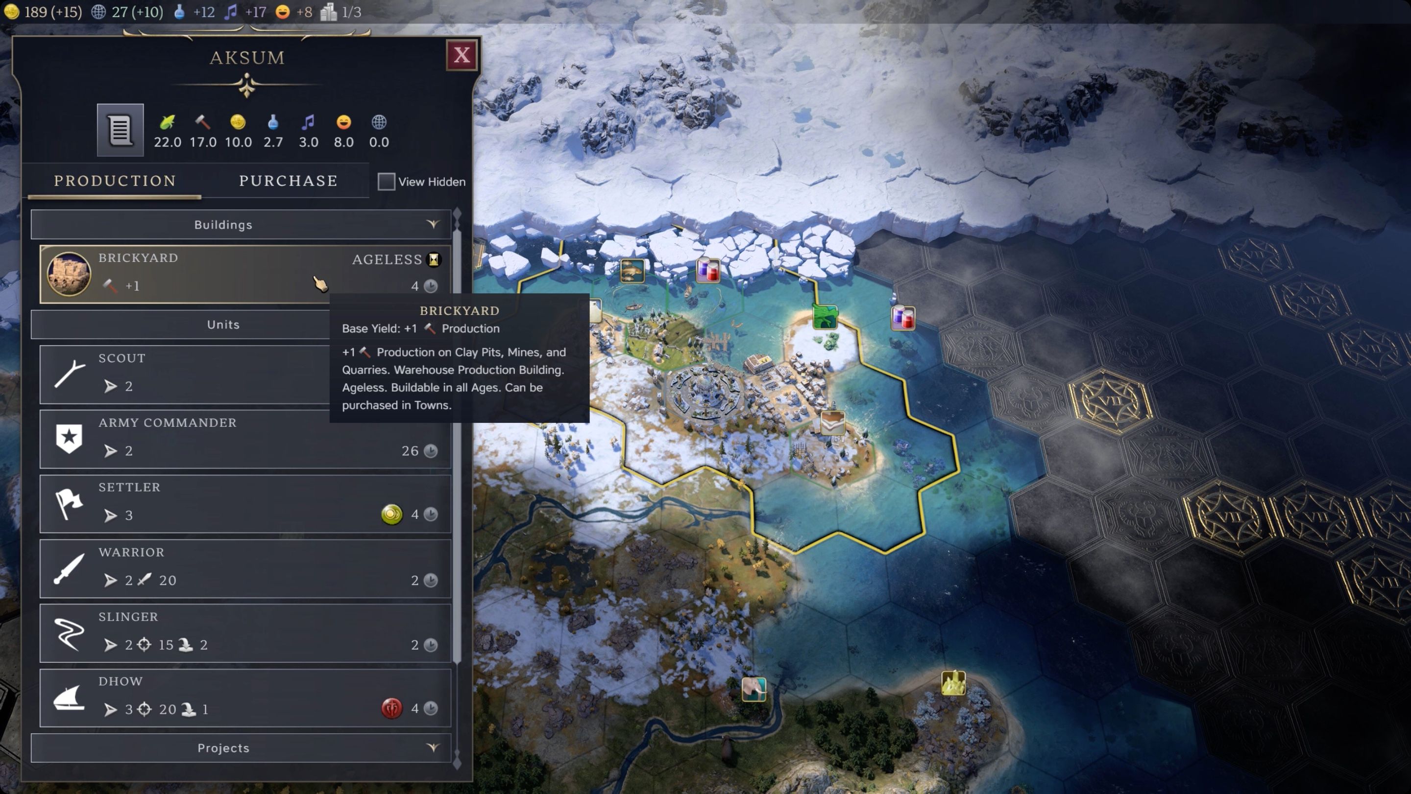 How to increase Production in Civilization 7