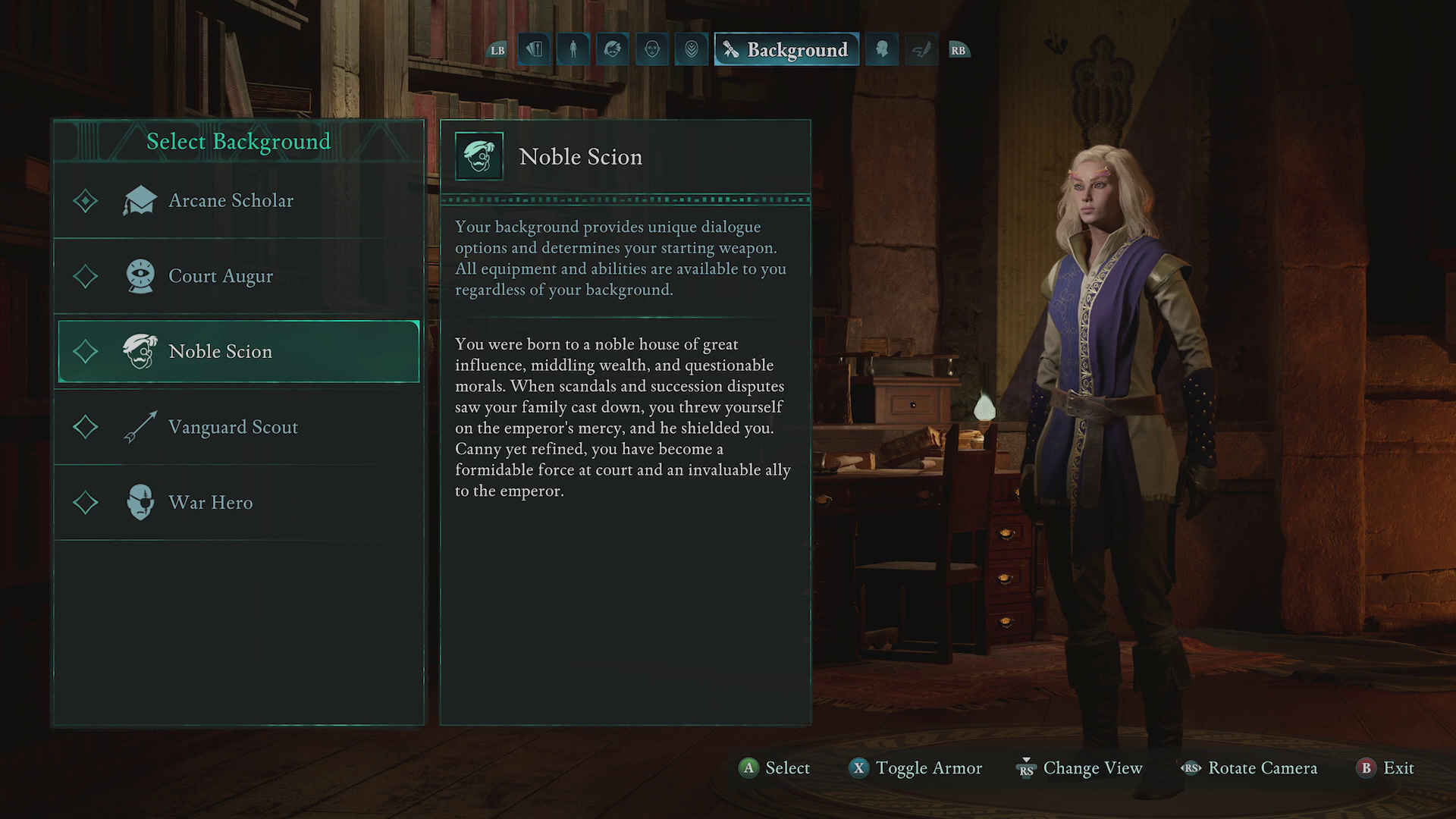 What is the best background for you in Avowed?