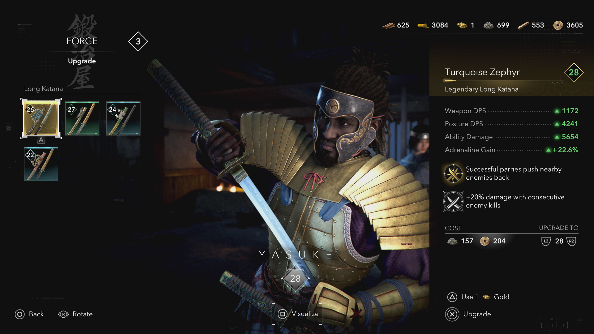 How to upgrade weapons and armor in Assassin’s Creed Shadows