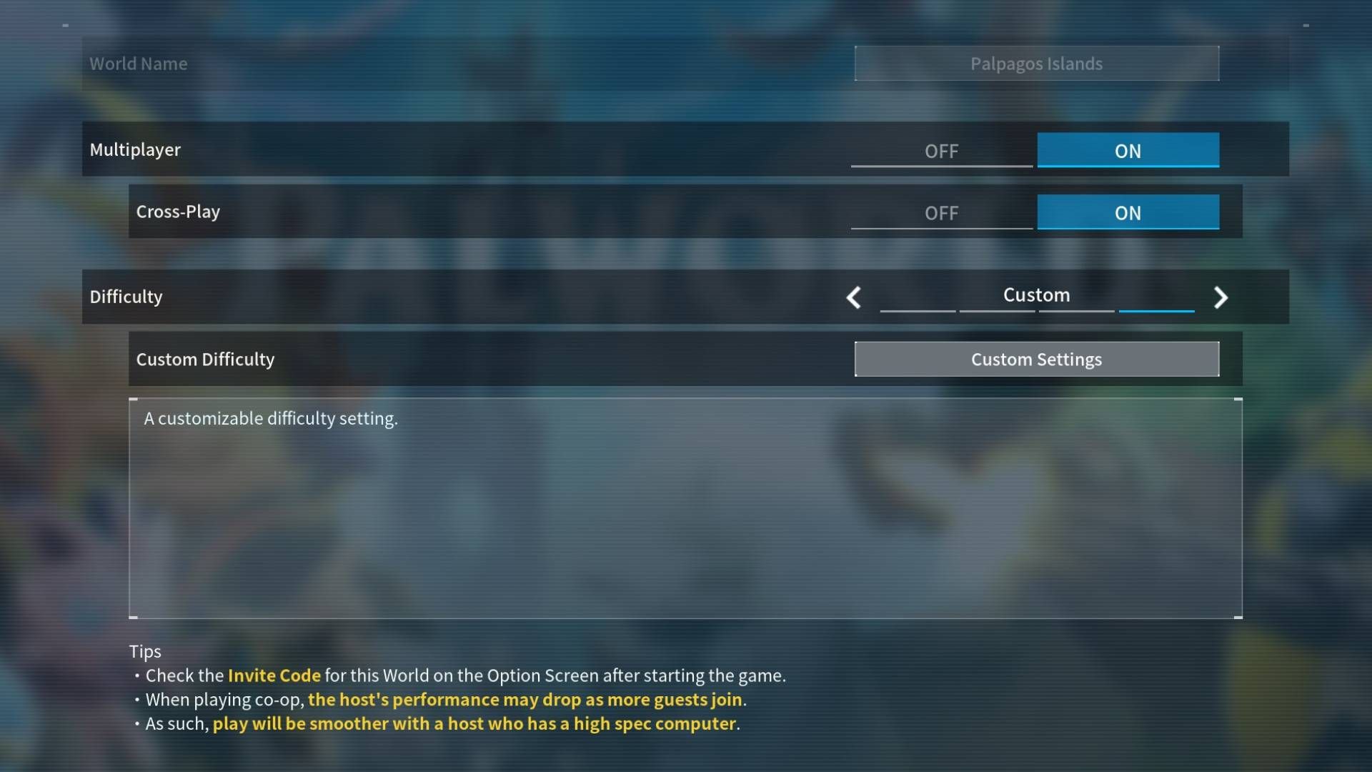 How to enable (and disable) crossplay in Palworld