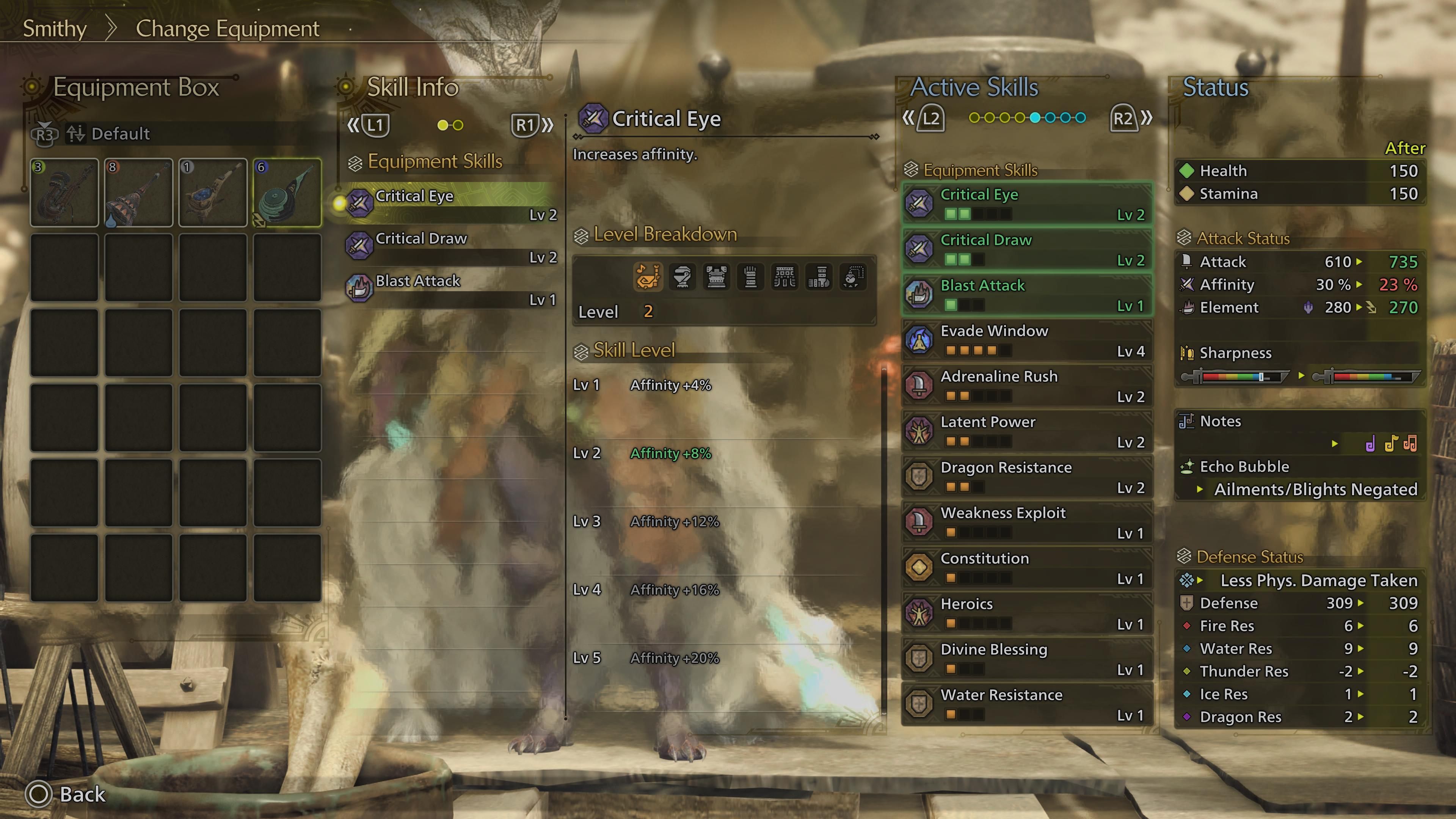What is affinity in Monster Hunter Wilds?