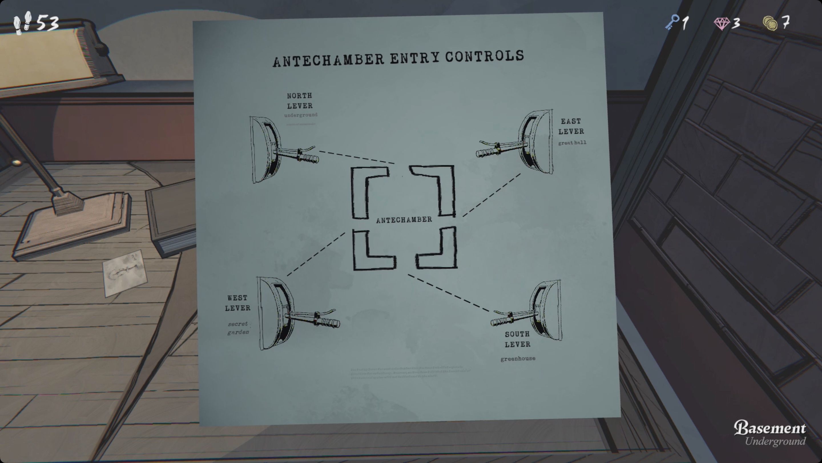 Full Basement map and walkthrough in Blue Prince