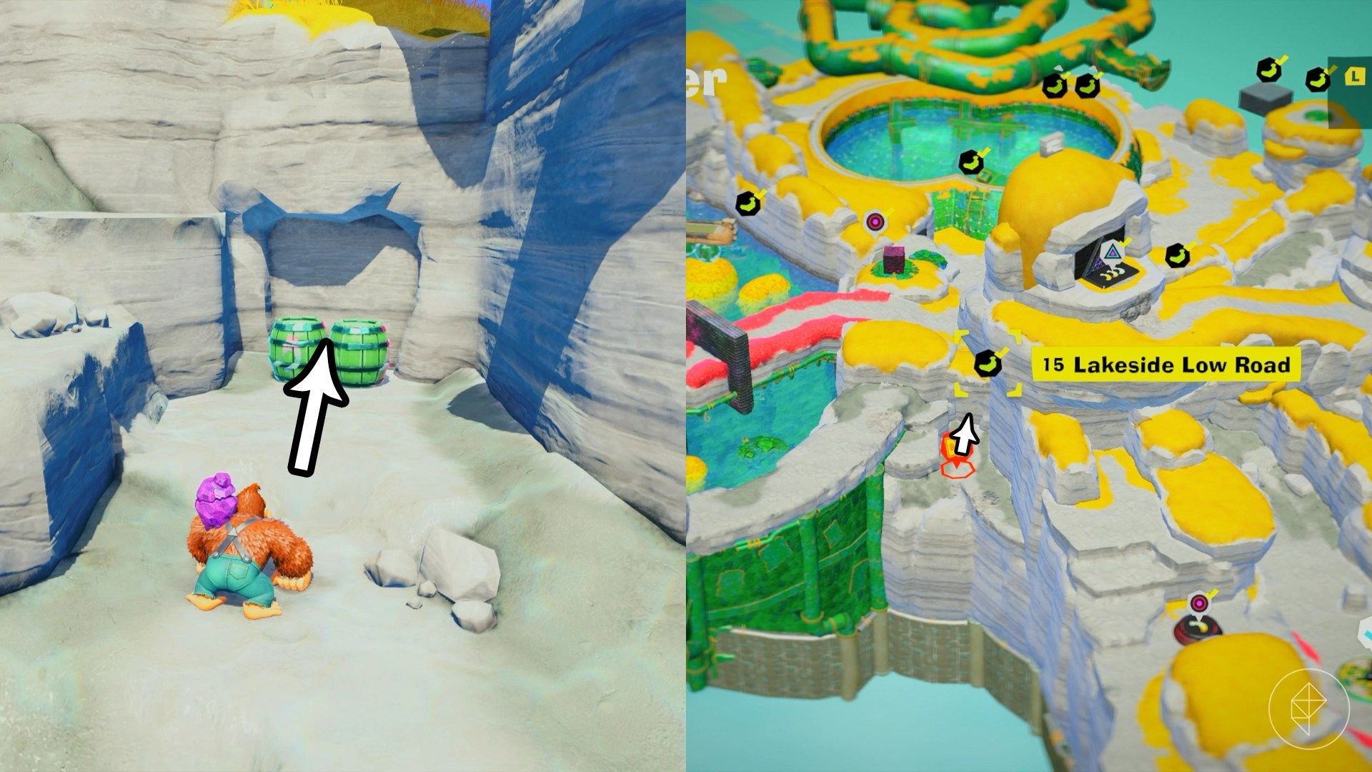 Lagoon Layer Banandium Gem locations in Donkey Kong Bananza