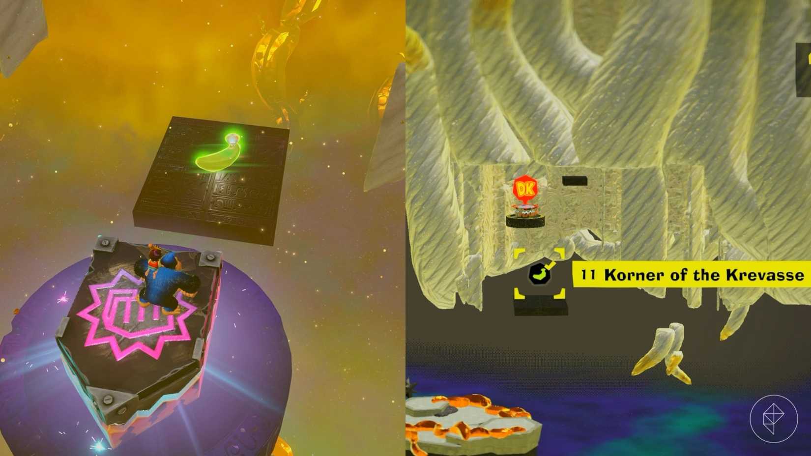 Planet Core Layer Banandium Gem locations in Donkey Kong Bananza