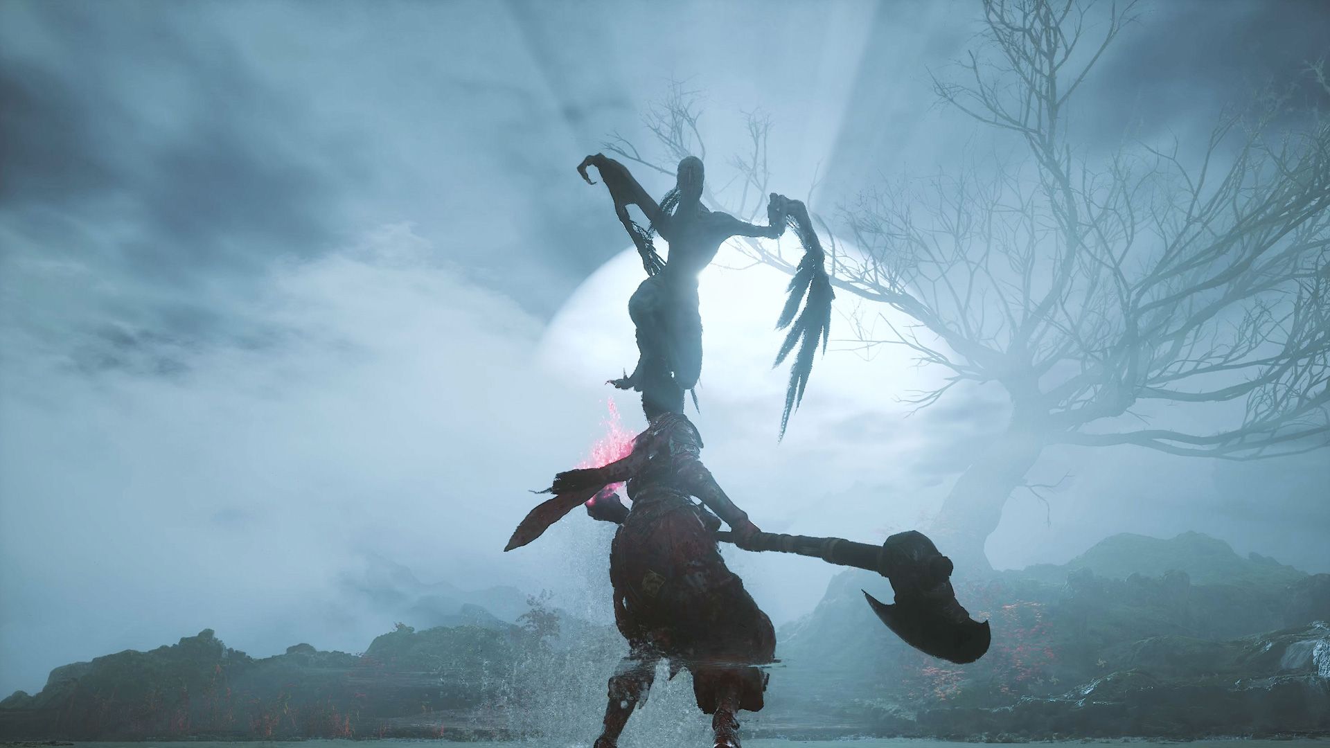 Bai Yu doing its lunging jump attack in the tutorial boss fight of Wuchang Fallen Feathers