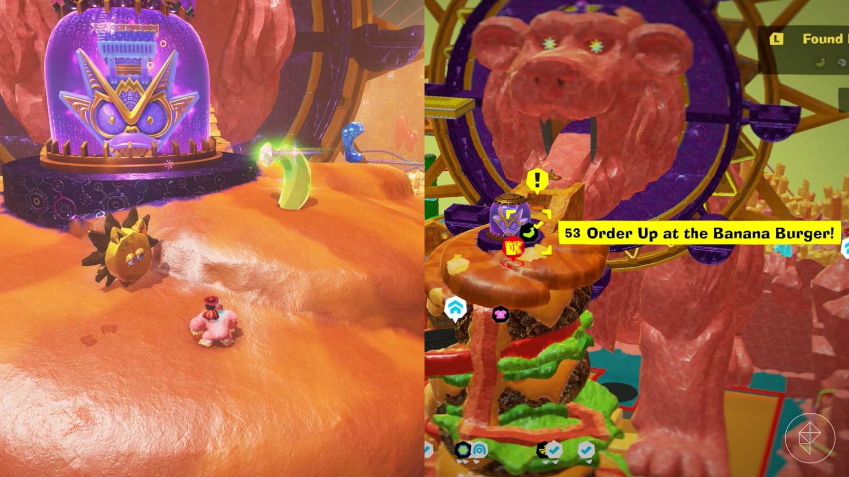 Feast Layer Banandium Gem (bananas) locations in Donkey Kong Bananza