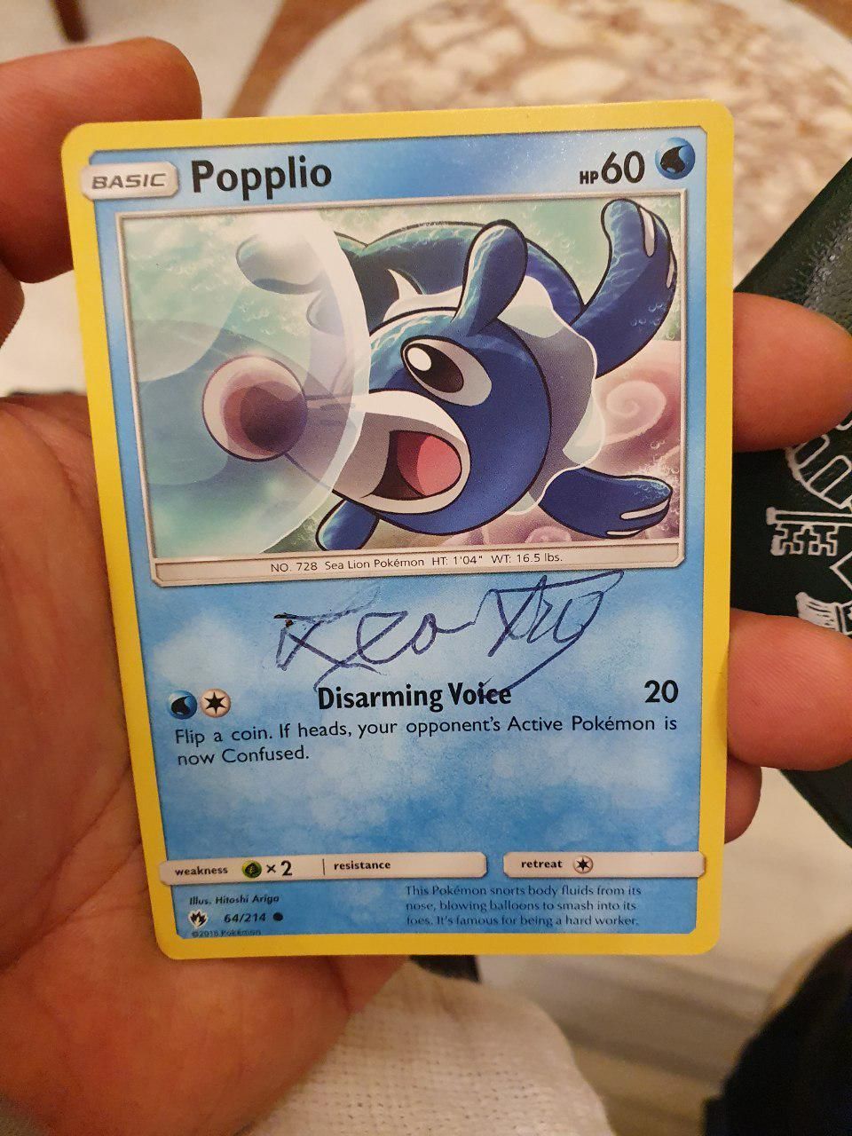 Pope Leo XIV signs Pokémon fan's Popplio card