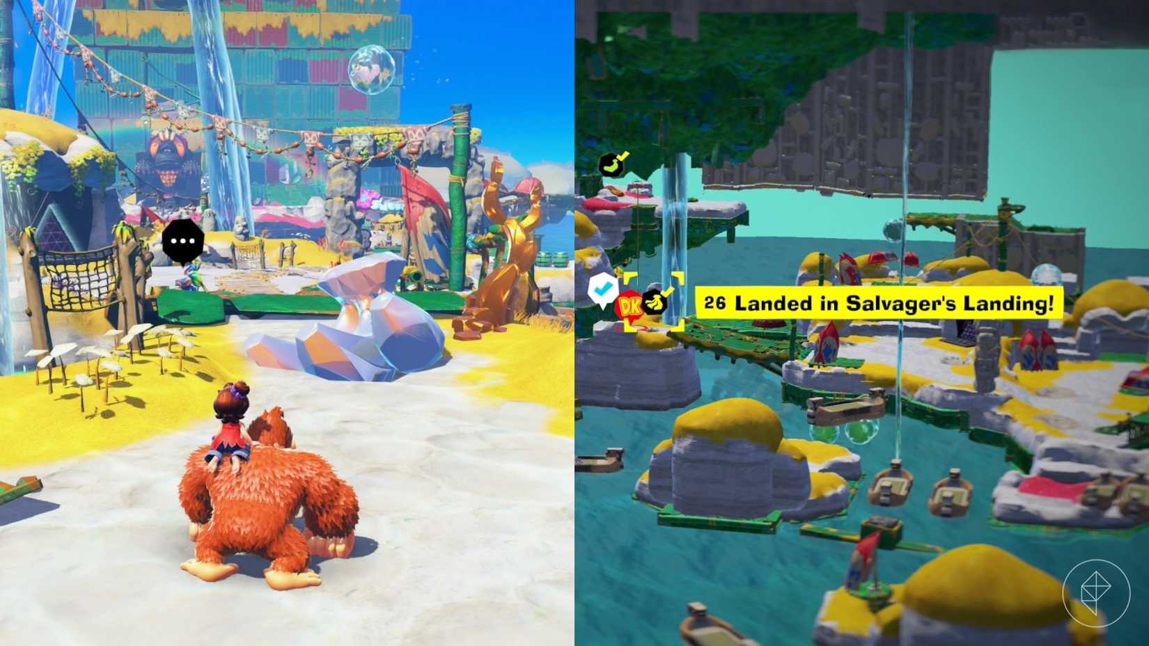 Lagoon Layer Banandium Gem locations in Donkey Kong Bananza
