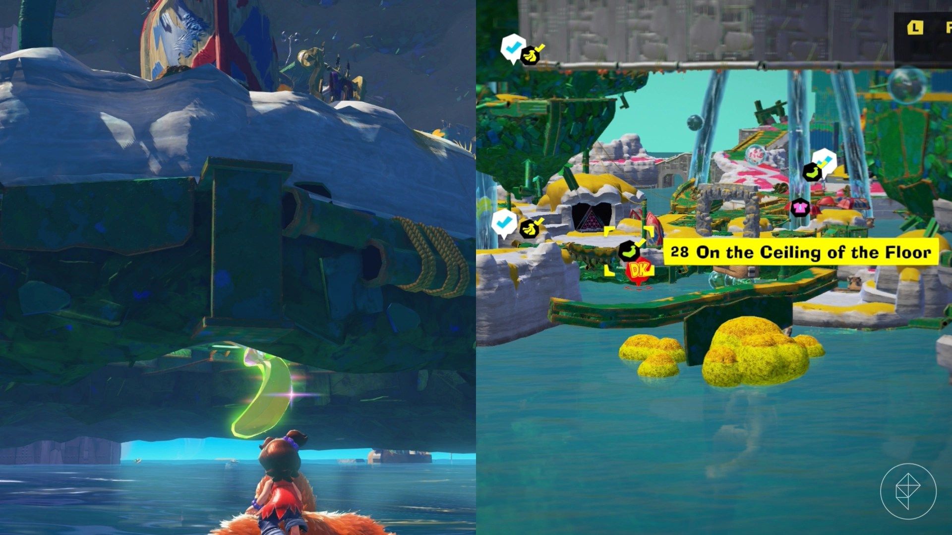 Lagoon Layer Banandium Gem locations in Donkey Kong Bananza