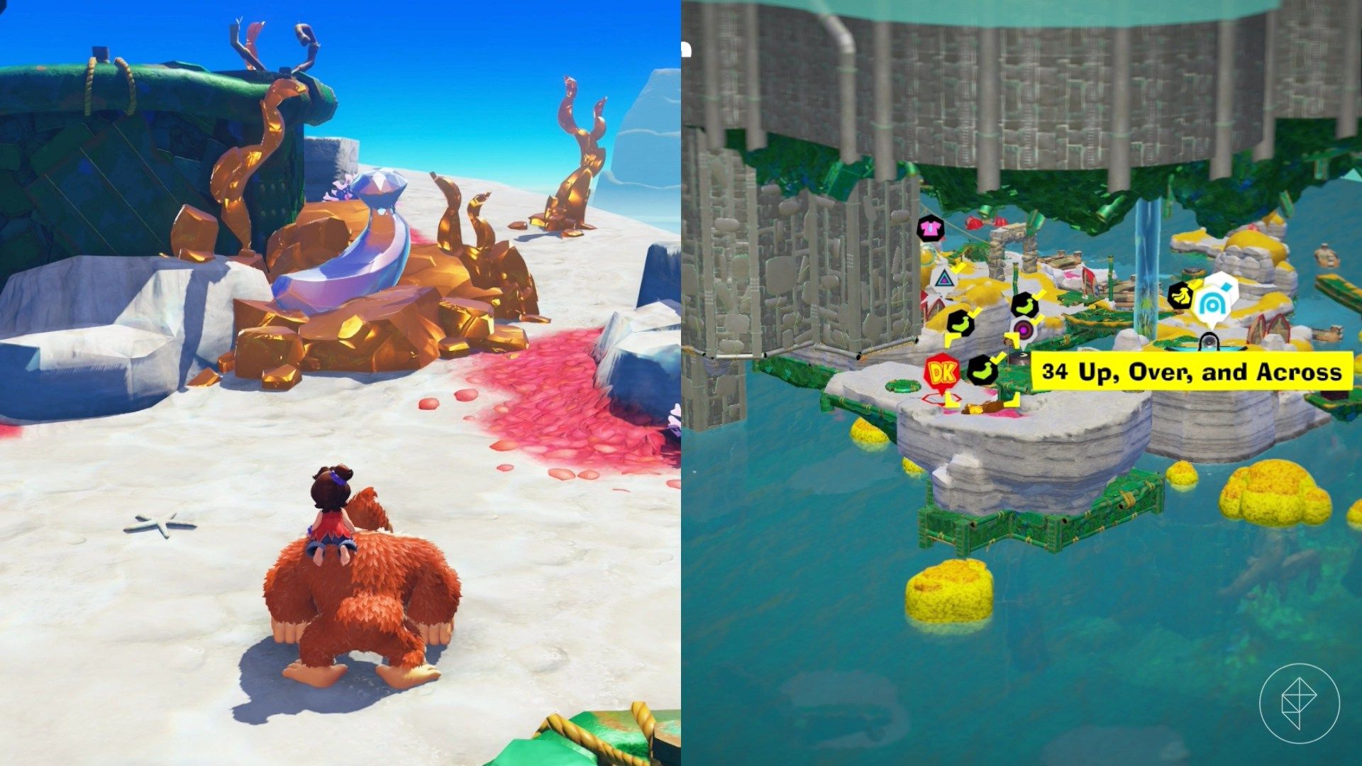 Lagoon Layer Banandium Gem locations in Donkey Kong Bananza