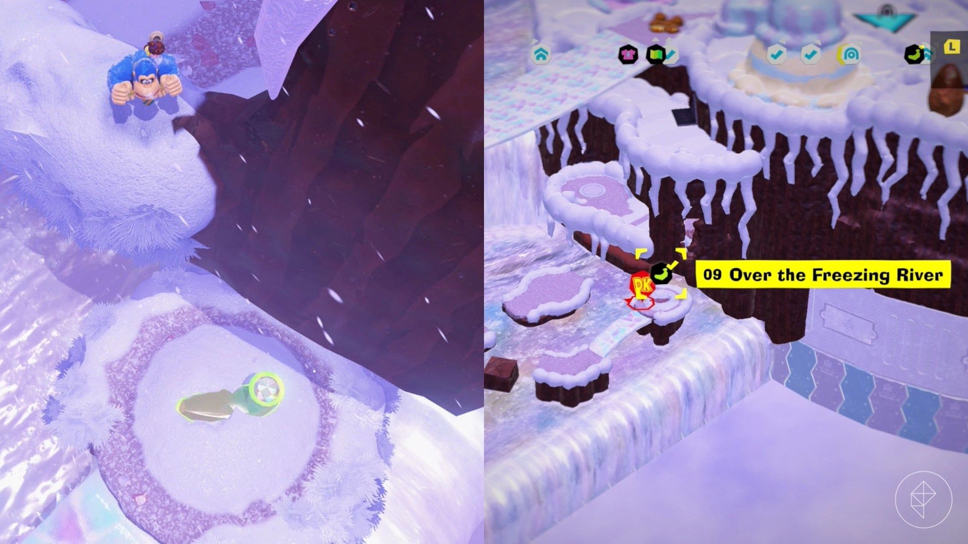 Freezer Layer Banandium Gem (banana) locations in Donkey Kong Bananza