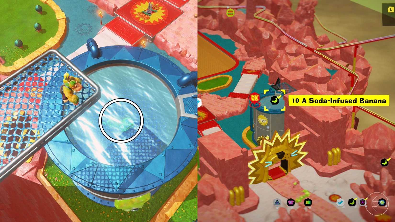 Feast Layer Banandium Gem (bananas) locations in Donkey Kong Bananza