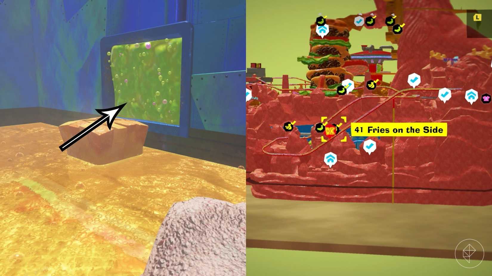 Feast Layer Banandium Gem (bananas) locations in Donkey Kong Bananza