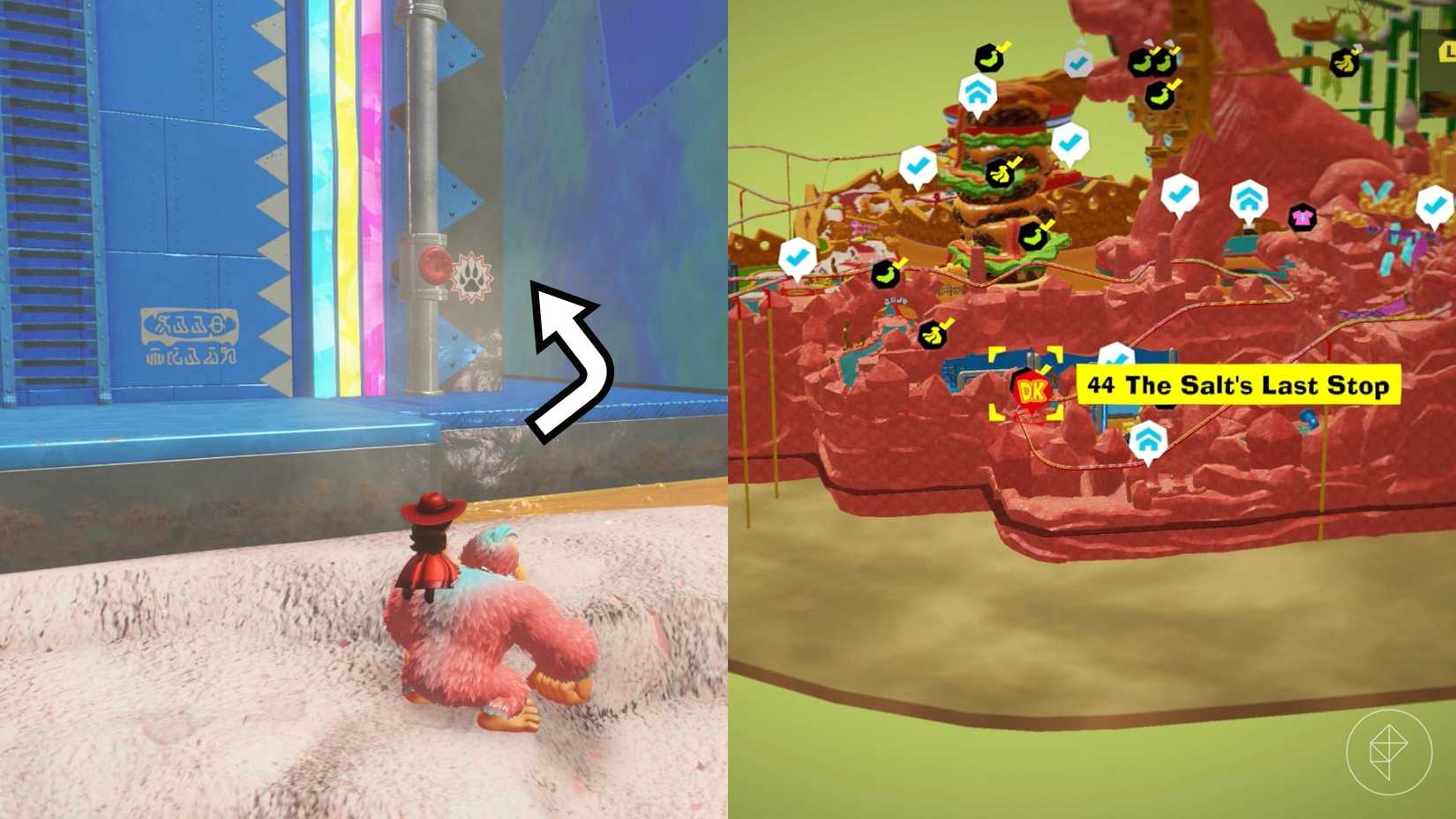 Feast Layer Banandium Gem (bananas) locations in Donkey Kong Bananza