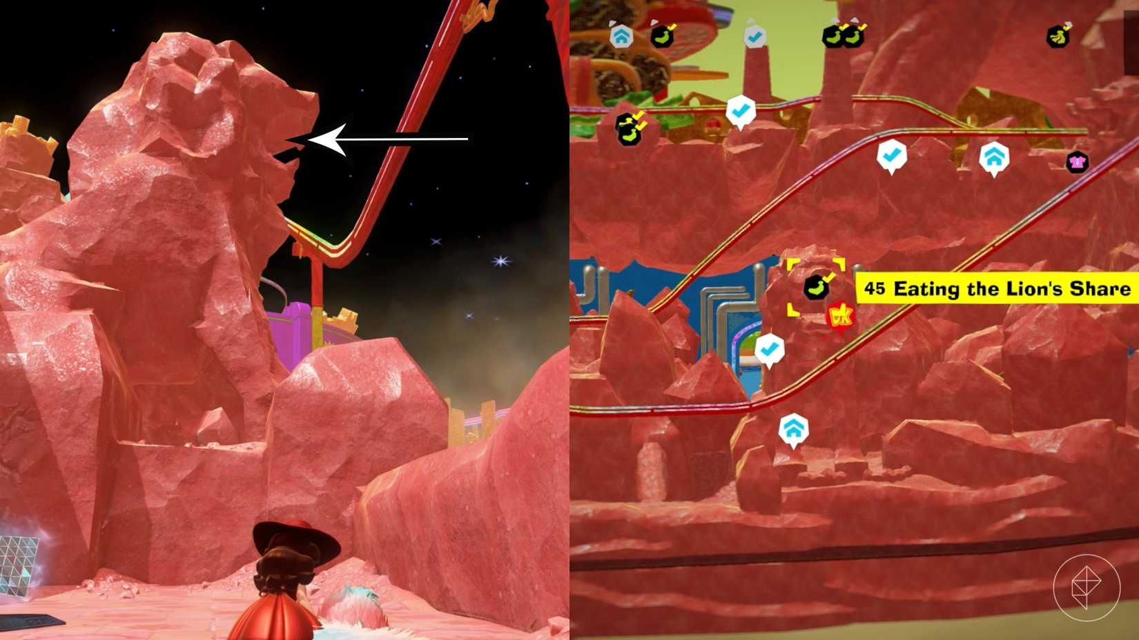 Feast Layer Banandium Gem (bananas) locations in Donkey Kong Bananza