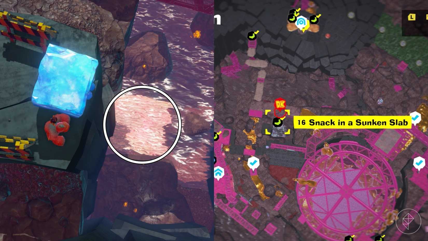Ingot Isle Banandium Gem (bananas) locations in Donkey Kong Bananza