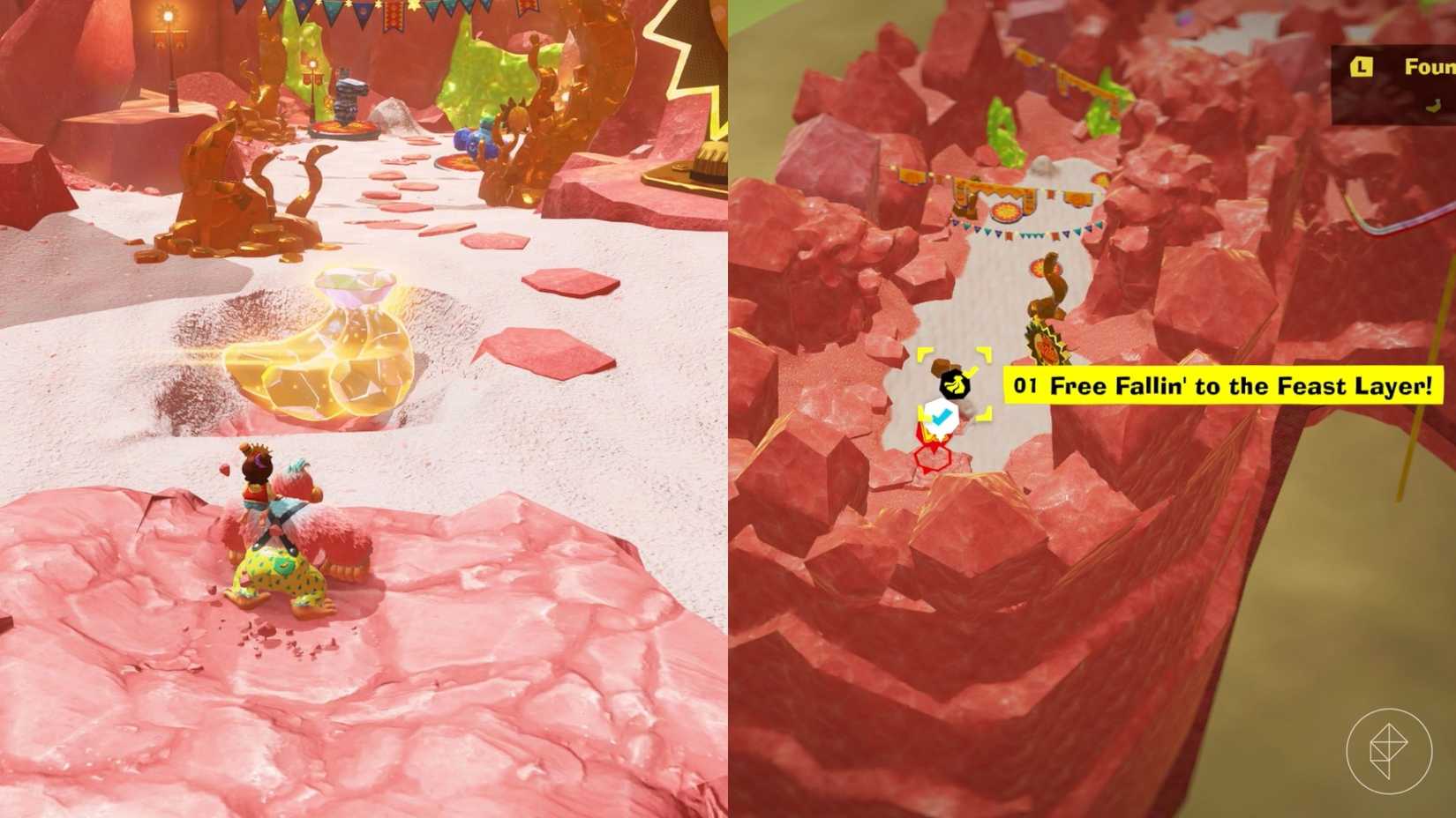 Feast Layer Banandium Gem (bananas) locations in Donkey Kong Bananza