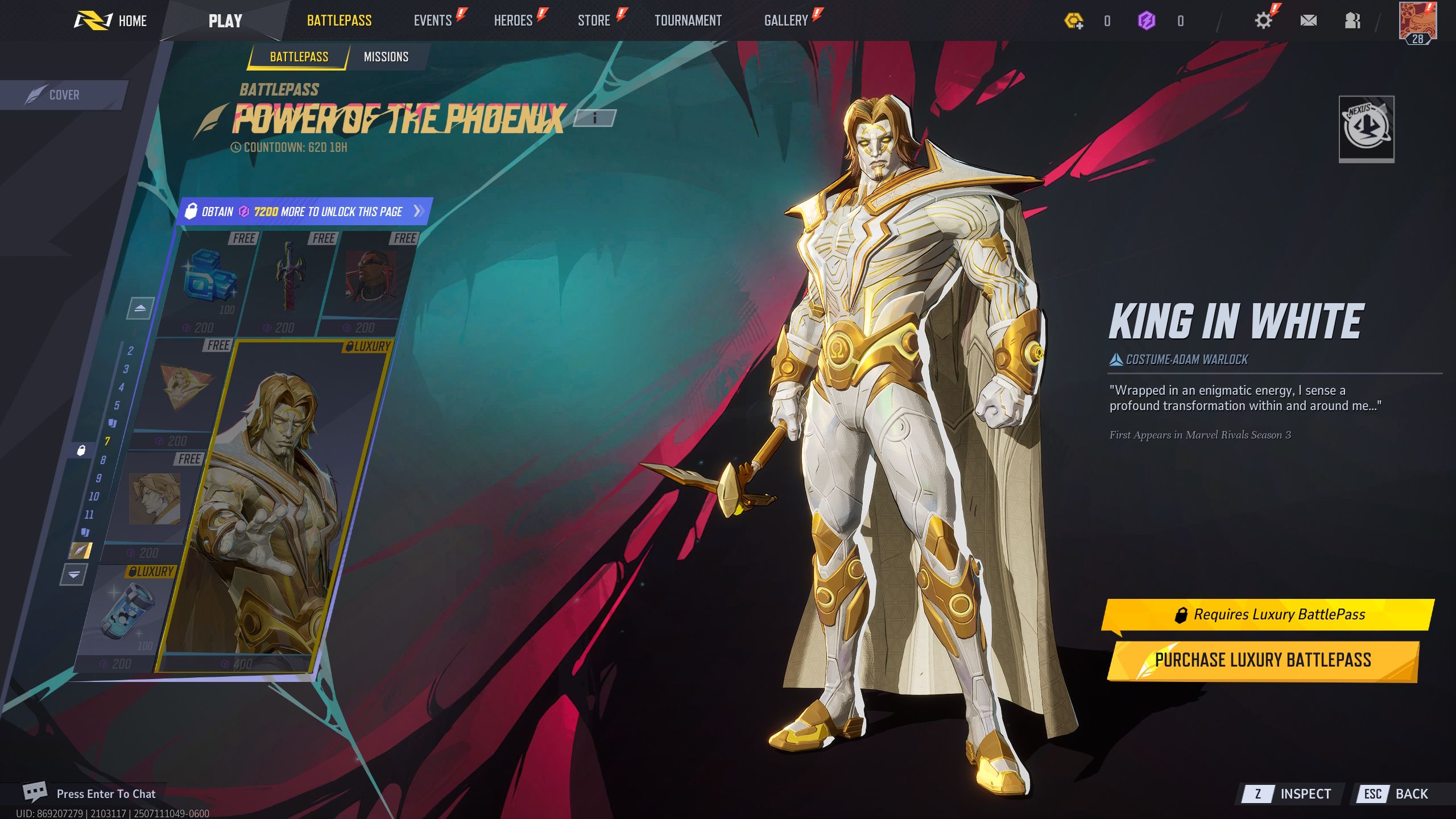 All Marvel Rivals season 3 battle pass skins and rewards