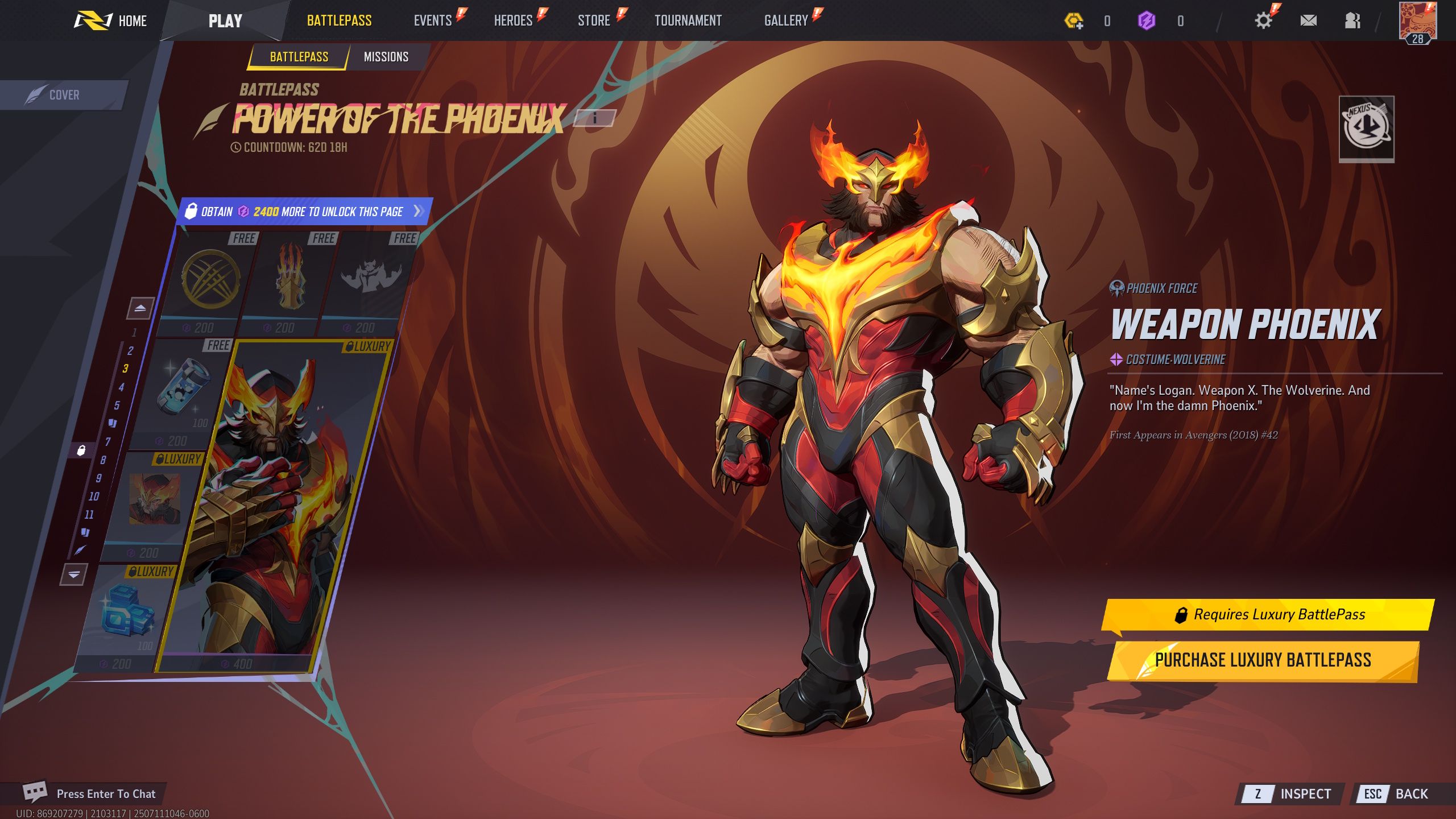 All Marvel Rivals season 3 battle pass skins and rewards