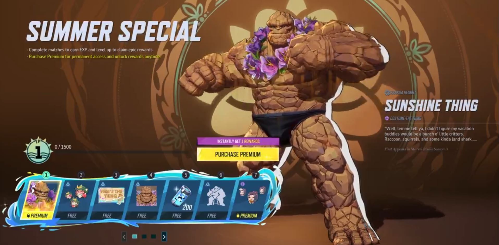 Marvel Rivals’ summer event skins put The Thing in a thong