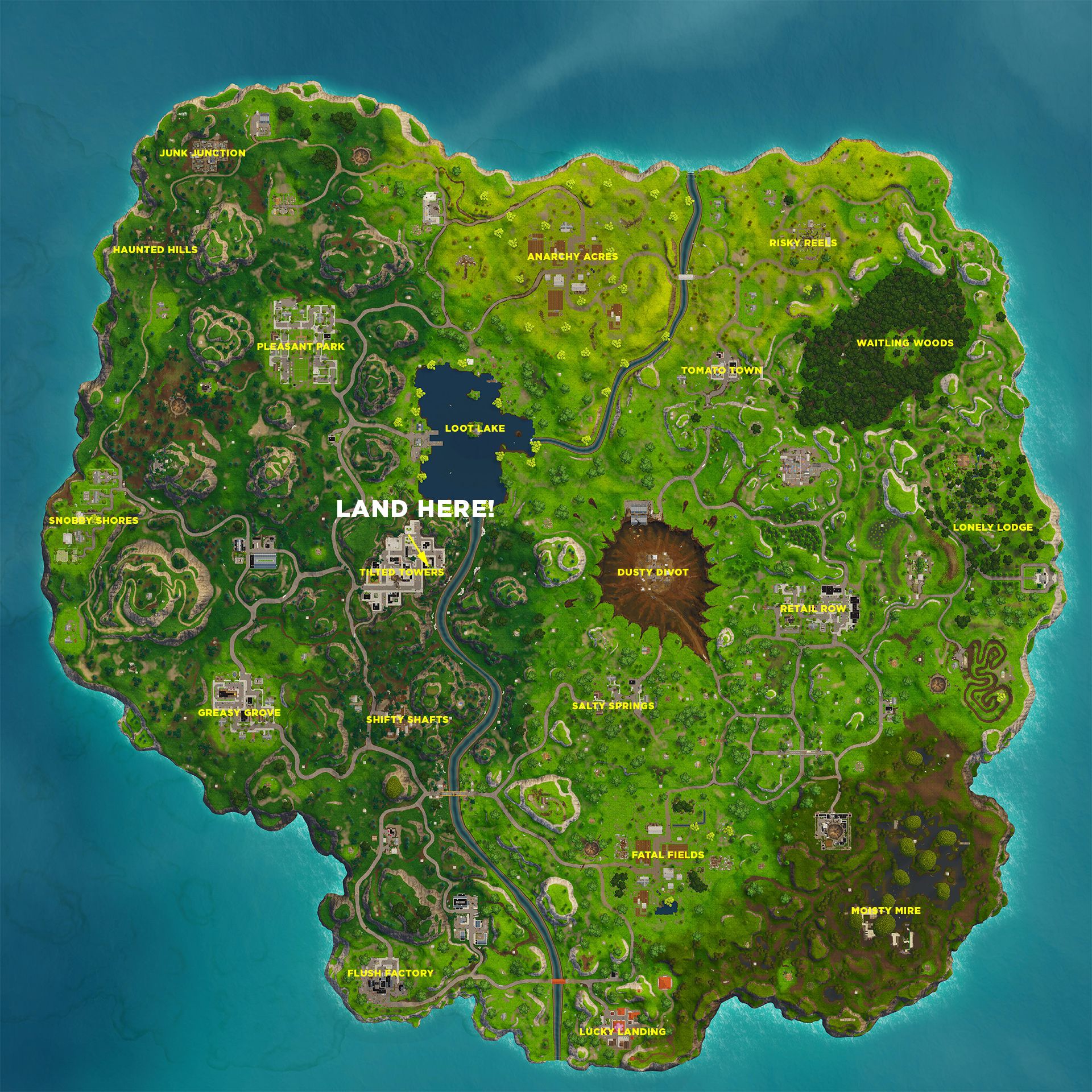 Follow the treasure map found in Pleasant Park - Fortnite Season 4 ...