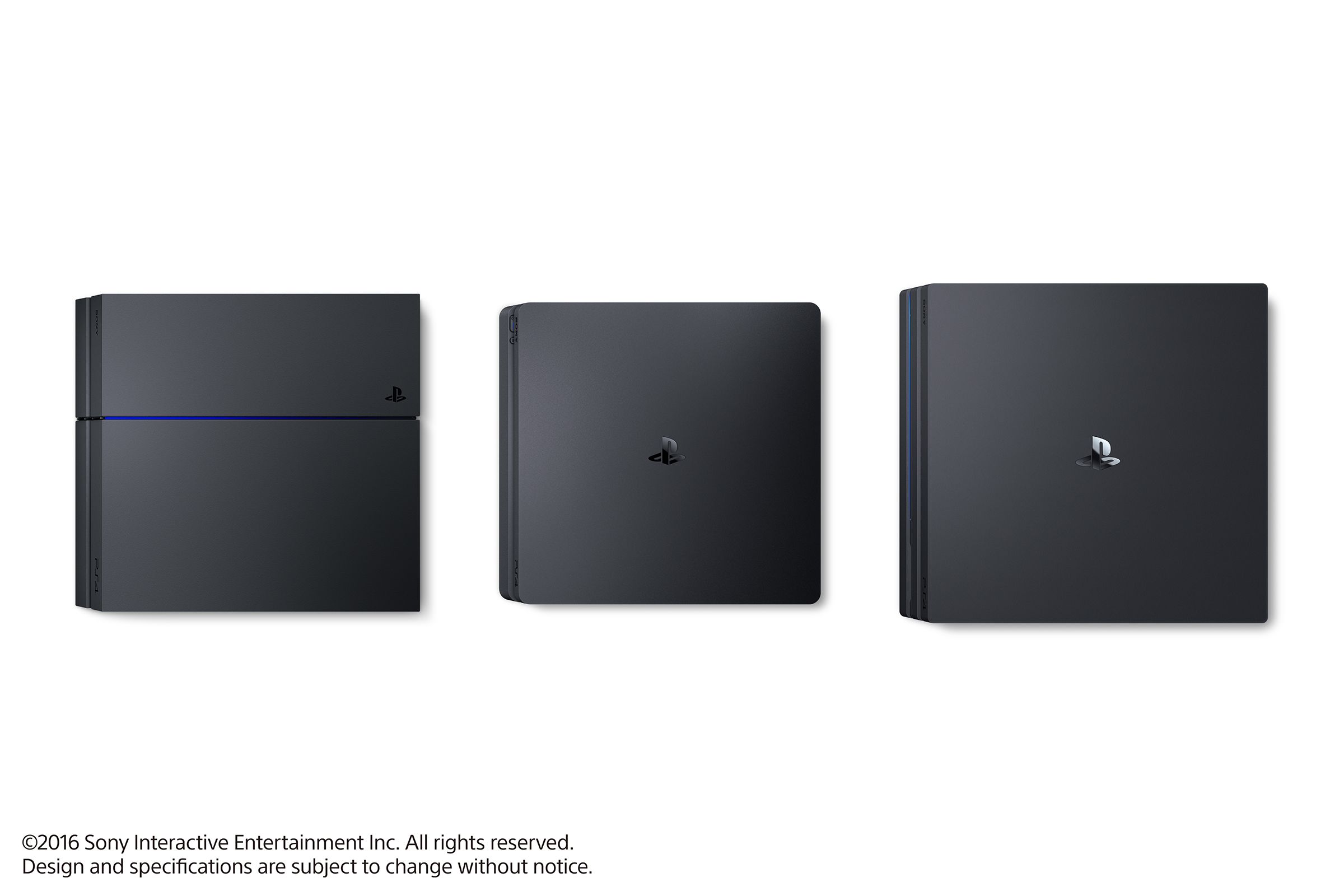 Here's PS4 Pro, PS4 slim and the OG PS4 side-by-side