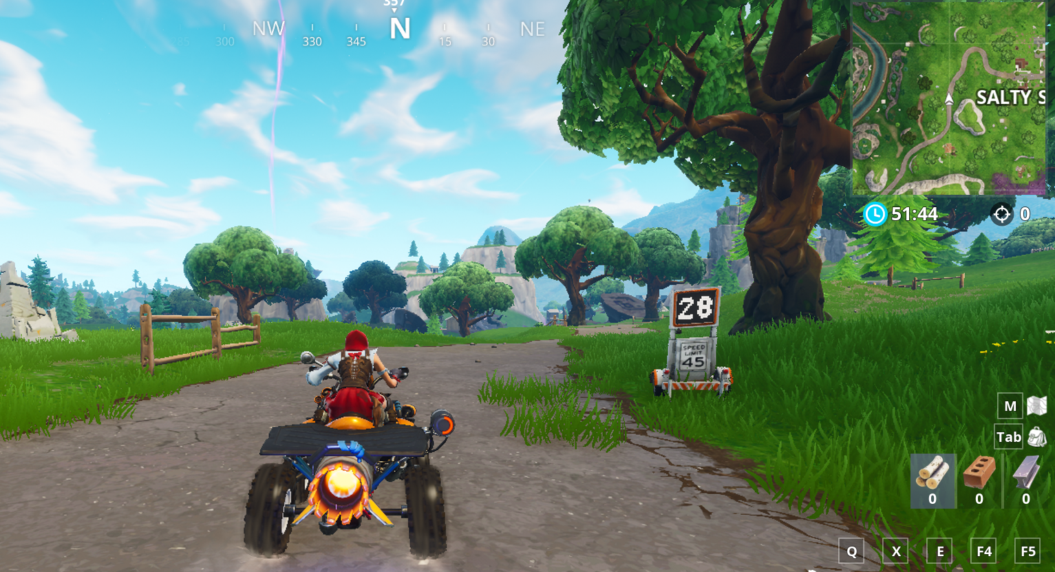 Record a speed of 27 or more on different Radar Signs - Fortnite ...