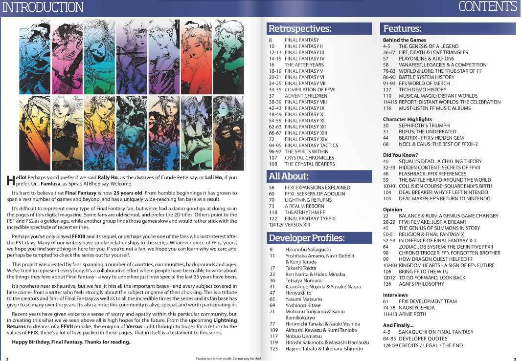 Final Fantasy fans create an unofficial 25th anniversary magazine