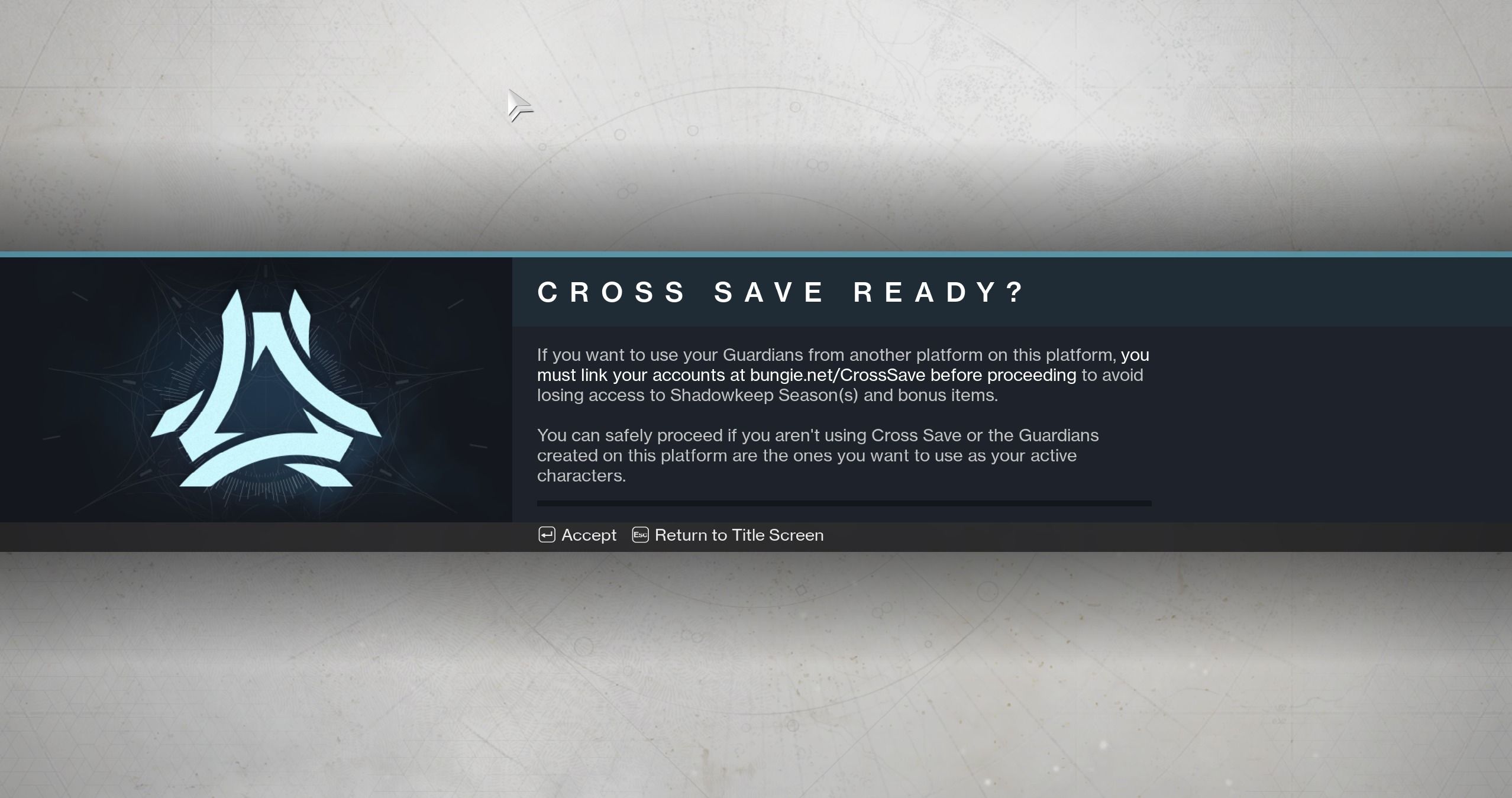 Destiny 2: Cross Save Ready? Here’s how to confirm