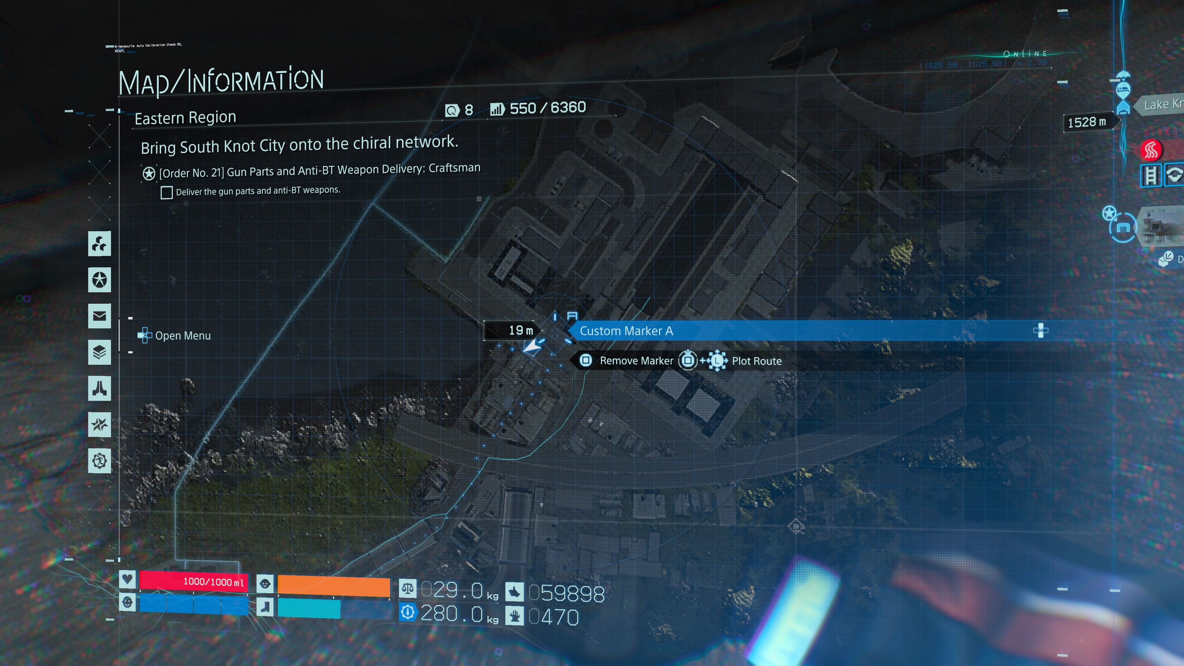 Death Stranding Eastern Region memory chip map guide