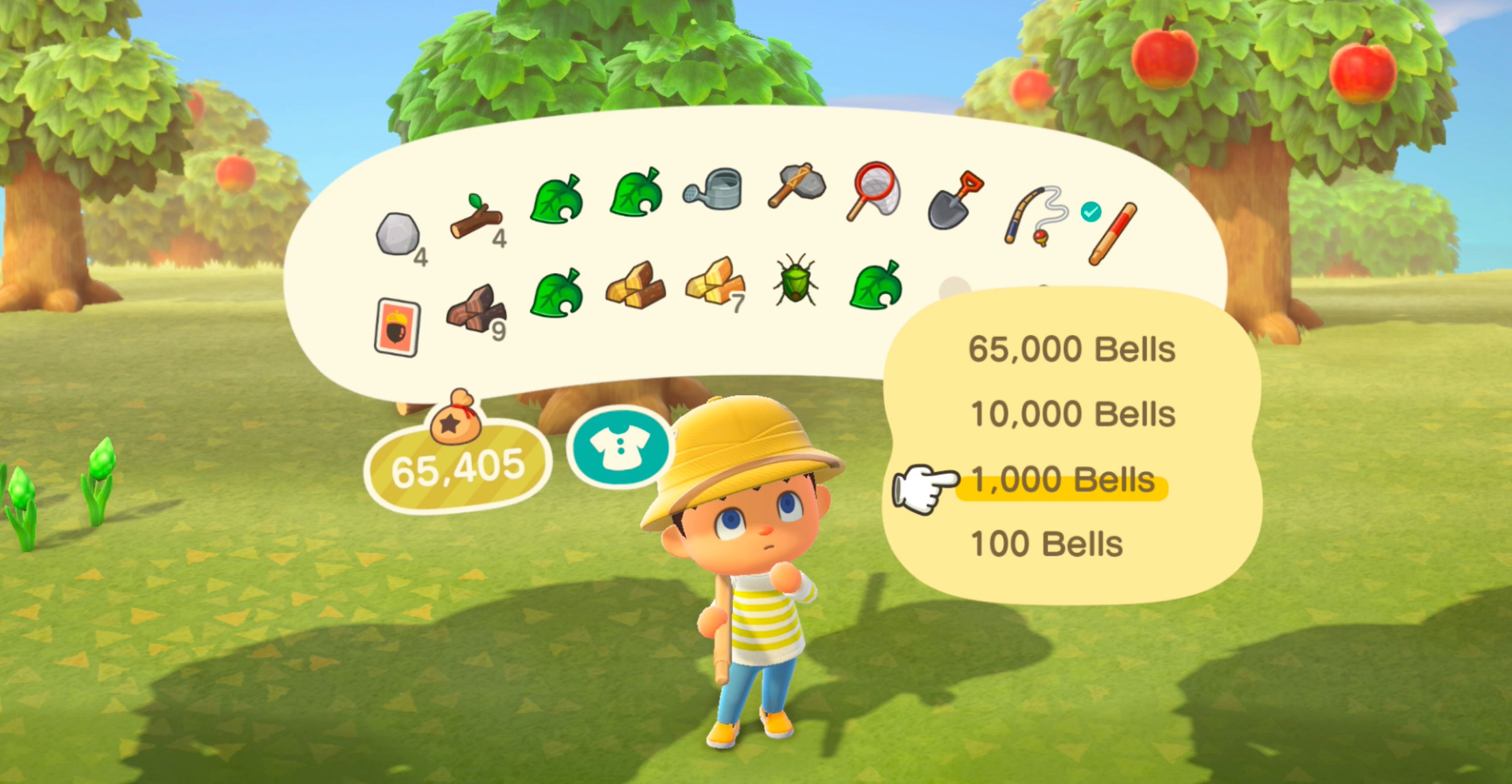 How to plant Bells in Animal Crossing: New Horizons (Switch)