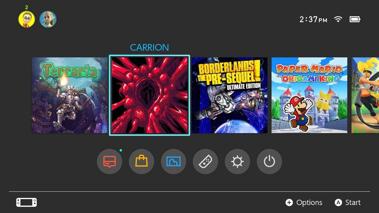 Carrion’s Nintendo Switch icon is ... a choice