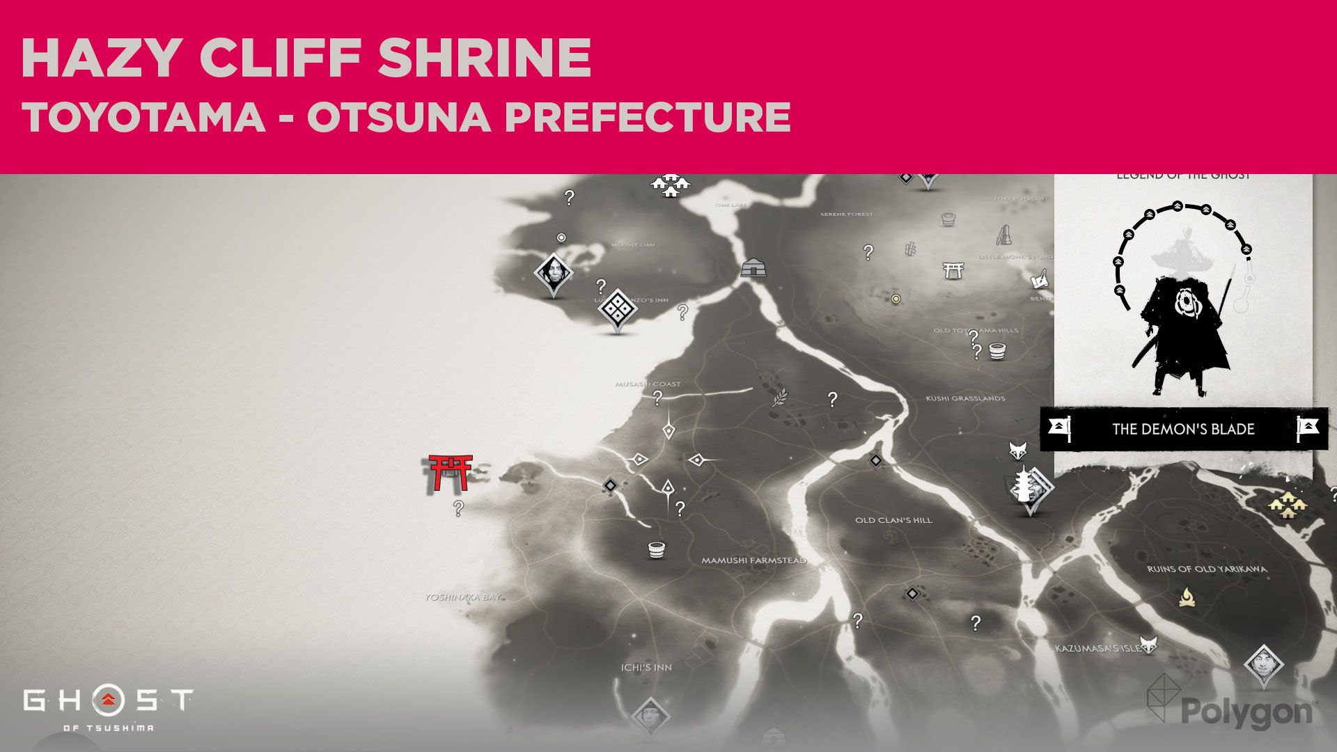 Ghost of Tsushima: Shinto Shrine locations and maps