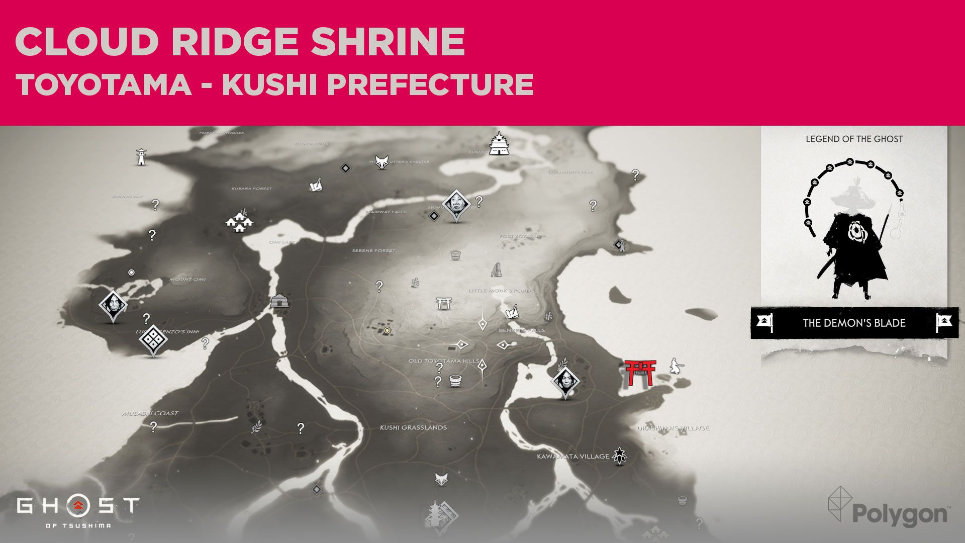 Ghost of Tsushima: Shinto Shrine locations and maps