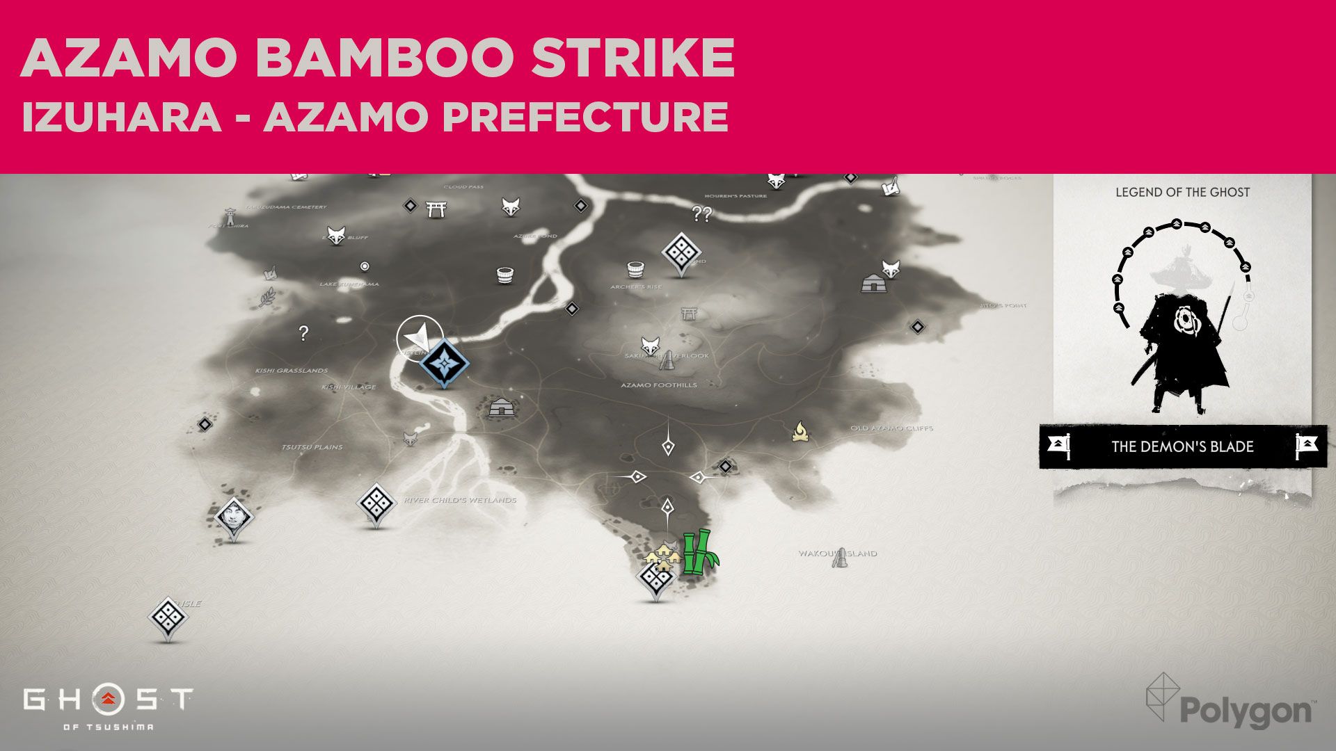 Ghost of Tsushima Bamboo Strike map locations guide