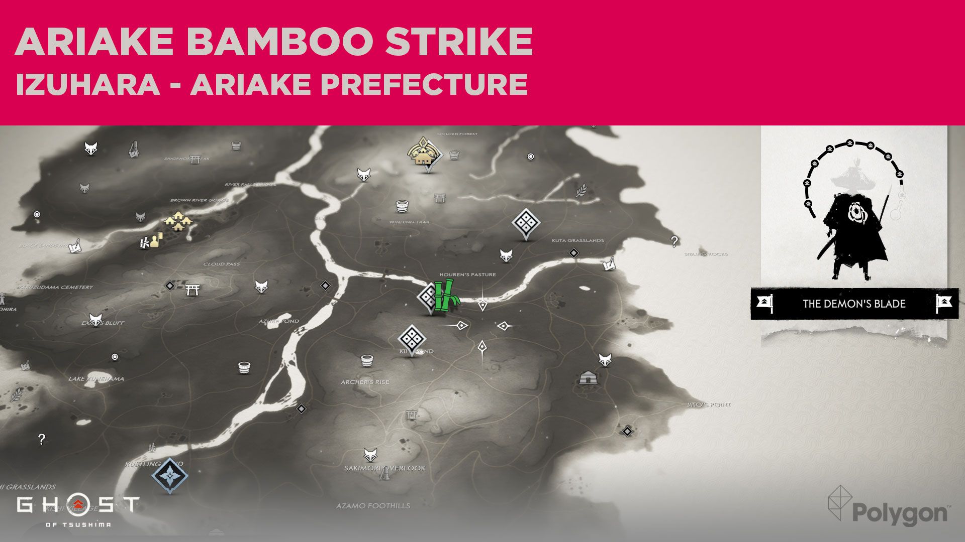 Ghost of Tsushima Bamboo Strike map locations guide