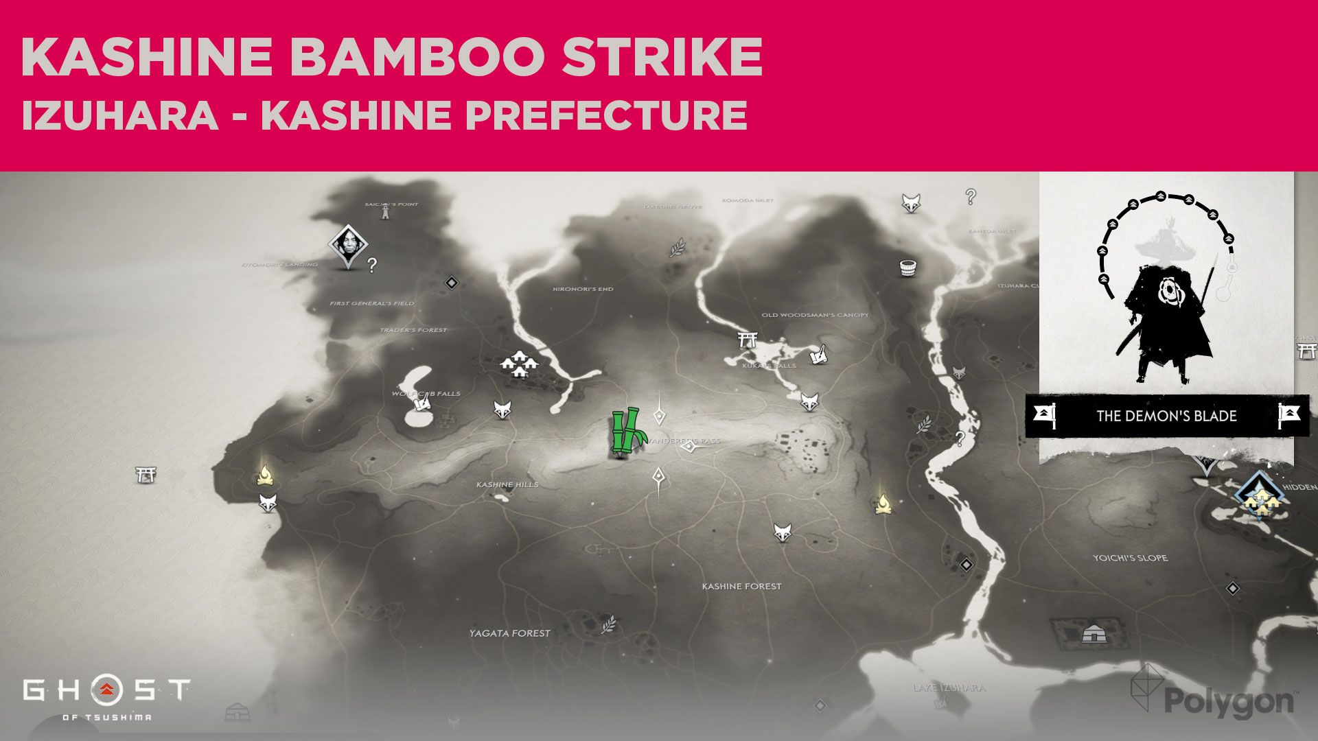 Ghost of Tsushima Bamboo Strike map locations guide