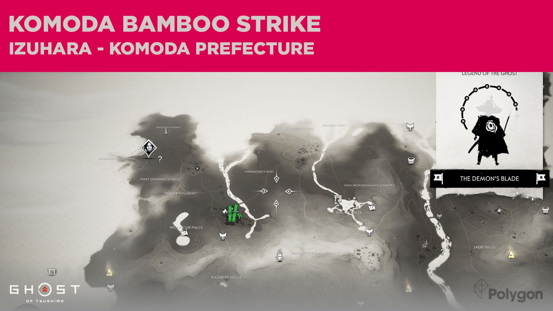 Ghost of Tsushima Bamboo Strike map locations guide