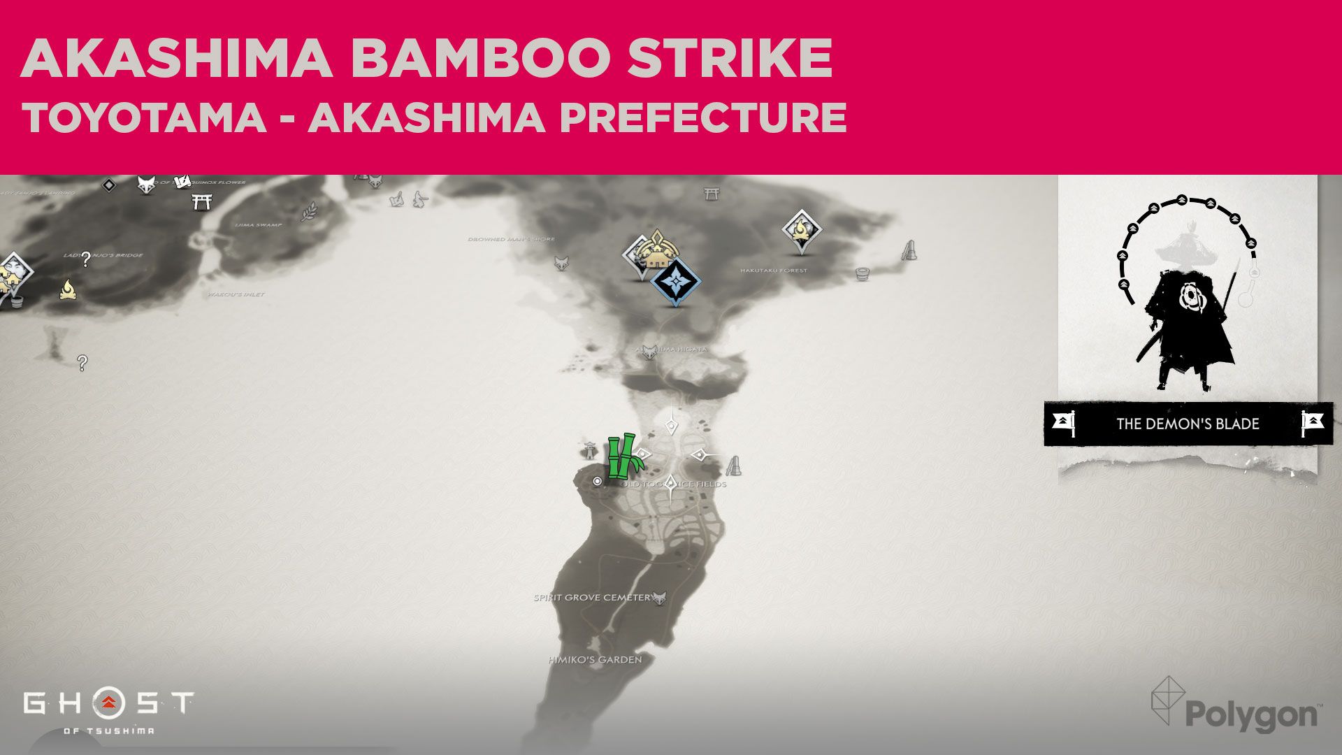 Ghost of Tsushima Bamboo Strike map locations guide
