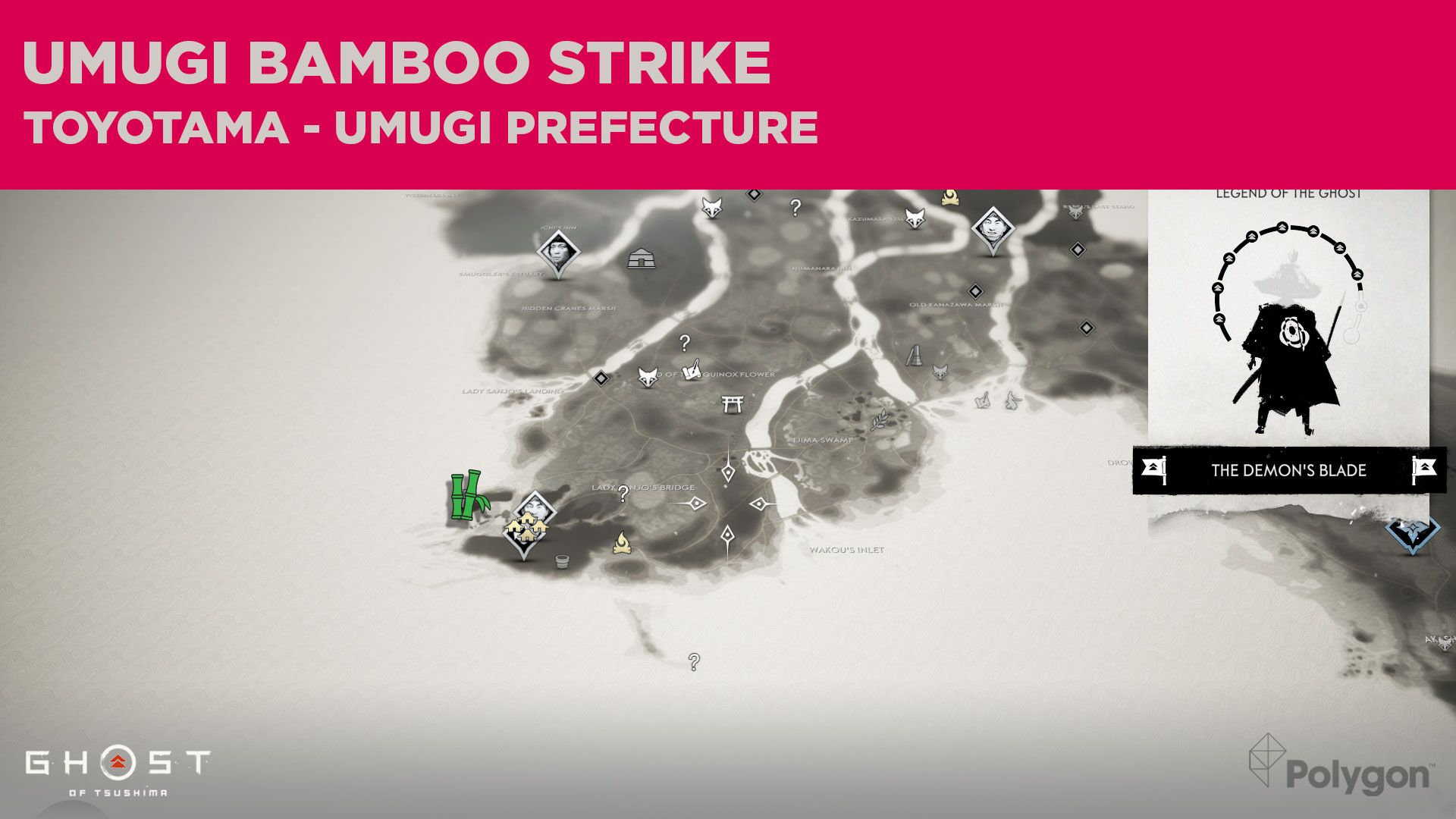 Ghost of Tsushima Bamboo Strike map locations guide