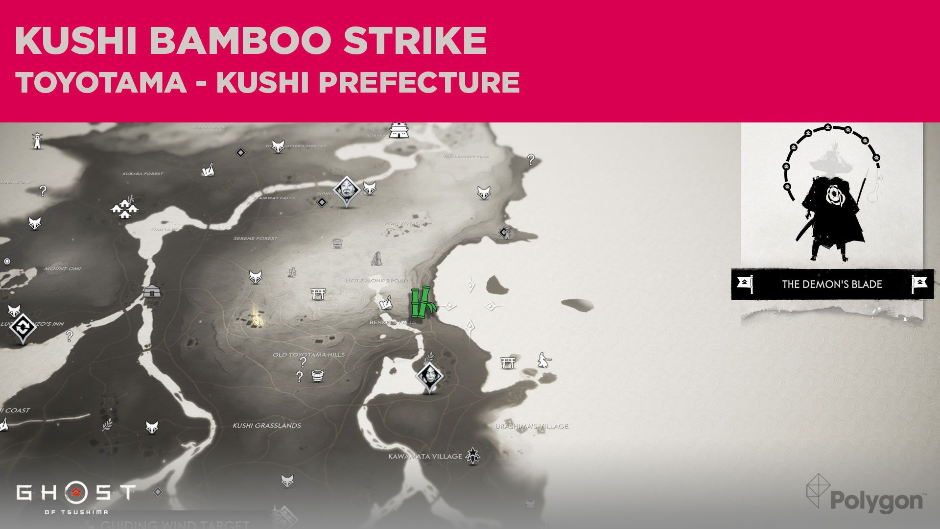 Ghost of Tsushima Bamboo Strike map locations guide