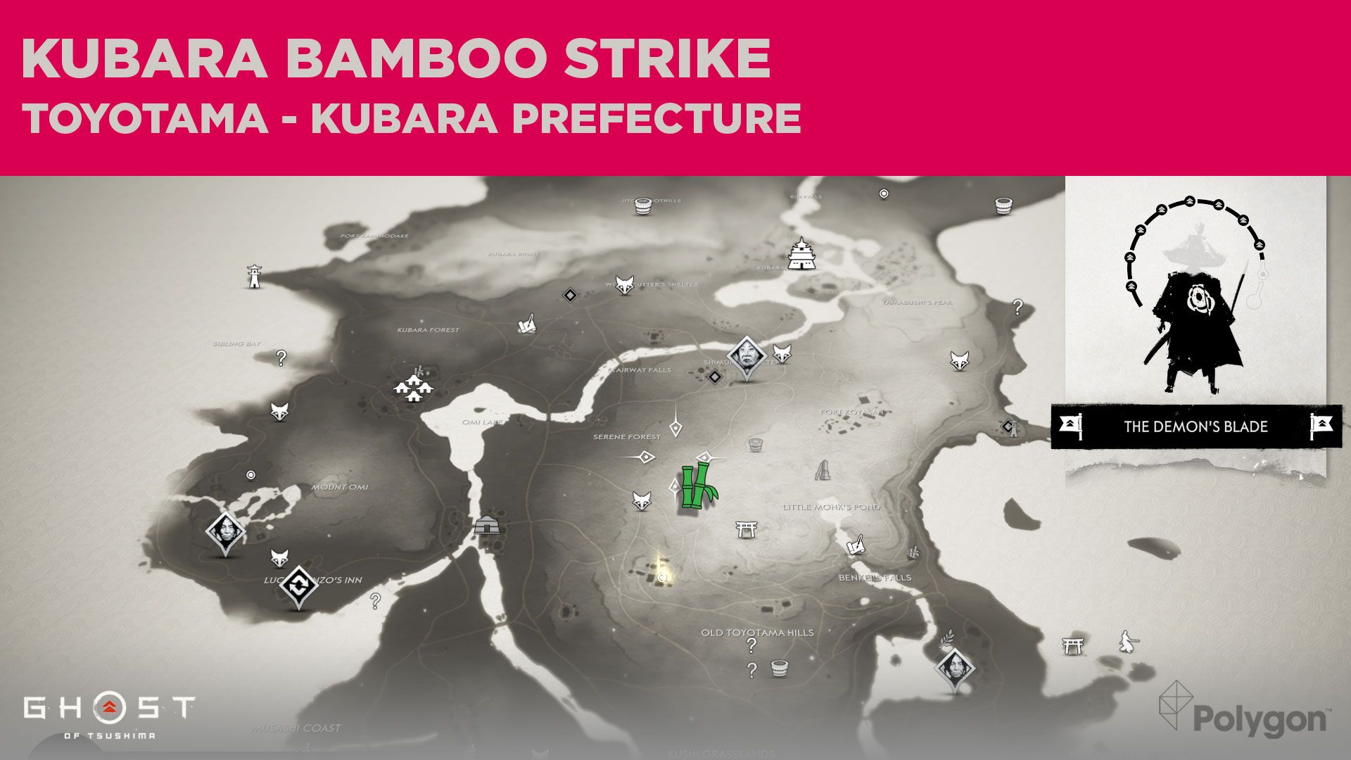 Ghost of Tsushima Bamboo Strike map locations guide