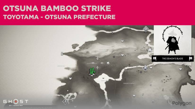 Ghost of Tsushima Bamboo Strike map locations guide