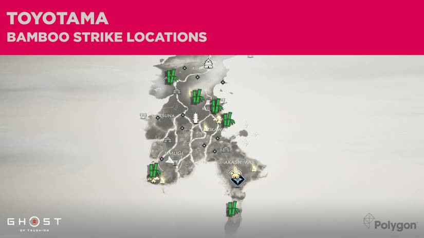 Ghost of Tsushima Bamboo Strike map locations guide